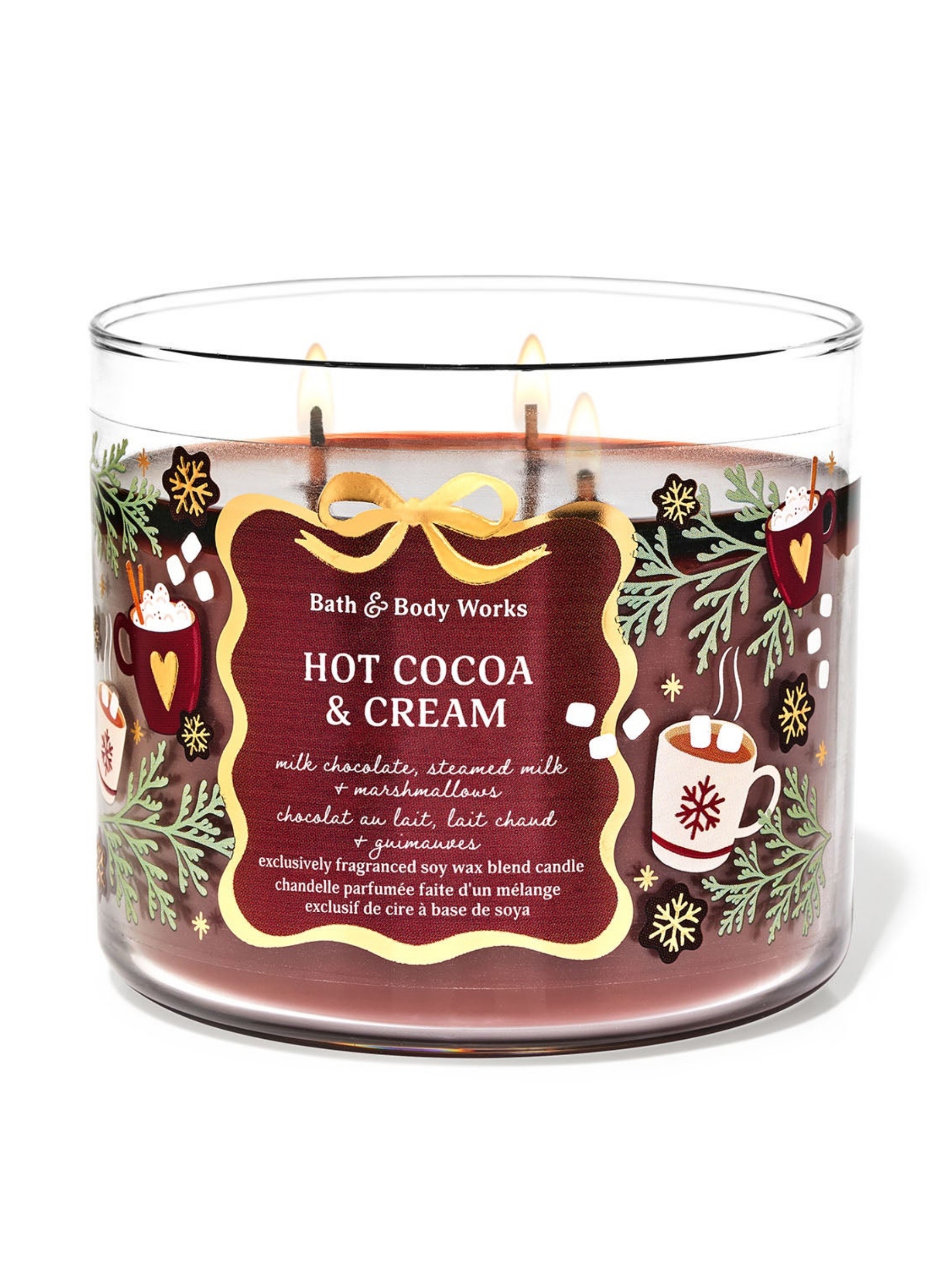 Buy Bath & Body Works Hot Cocoa and Cream 3 Wick Candle 411g from the ...