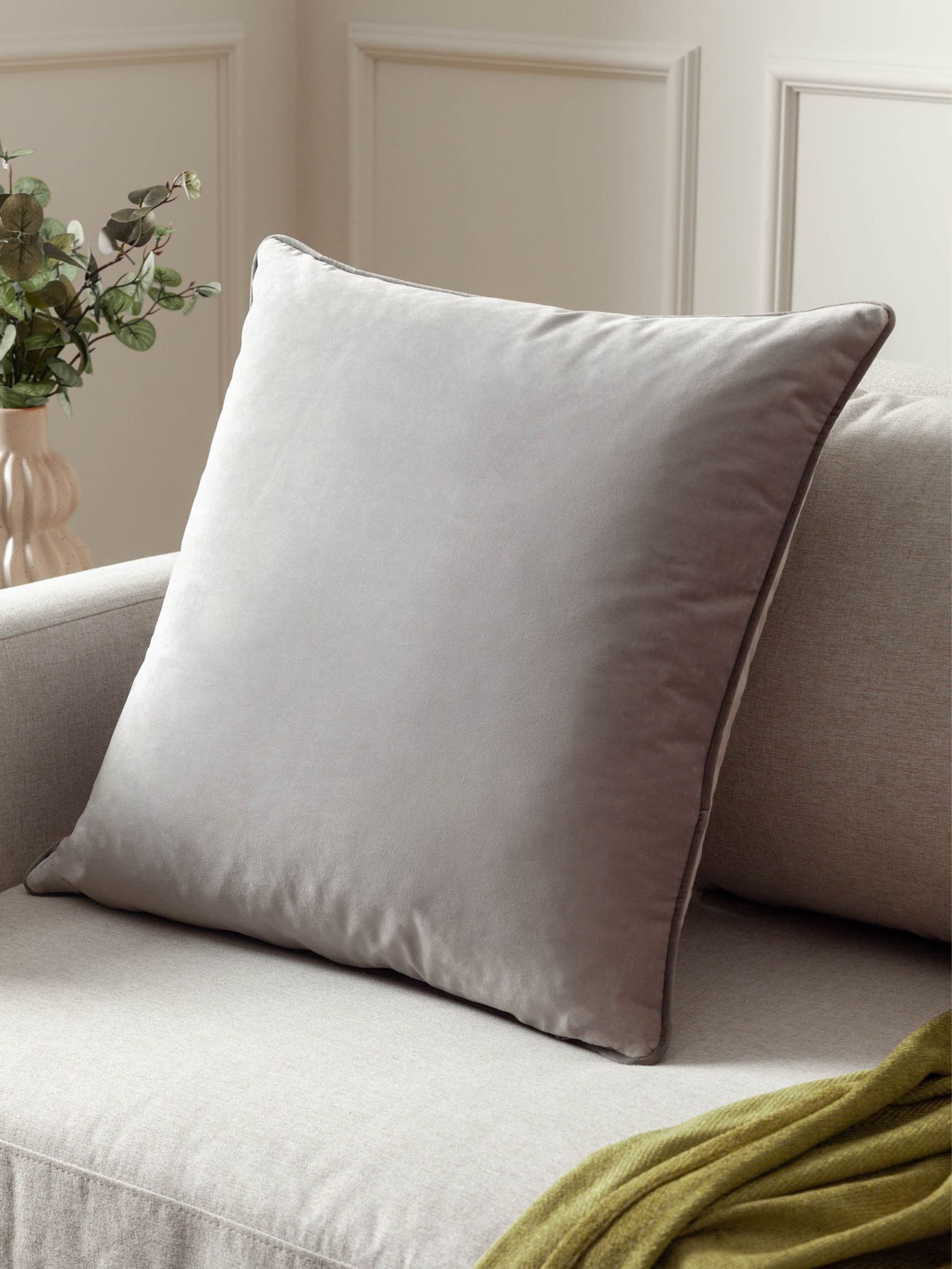 Buy Furn Dove Charcoal Meridian Velvet 45 x 45cm Cushion from the Next ...