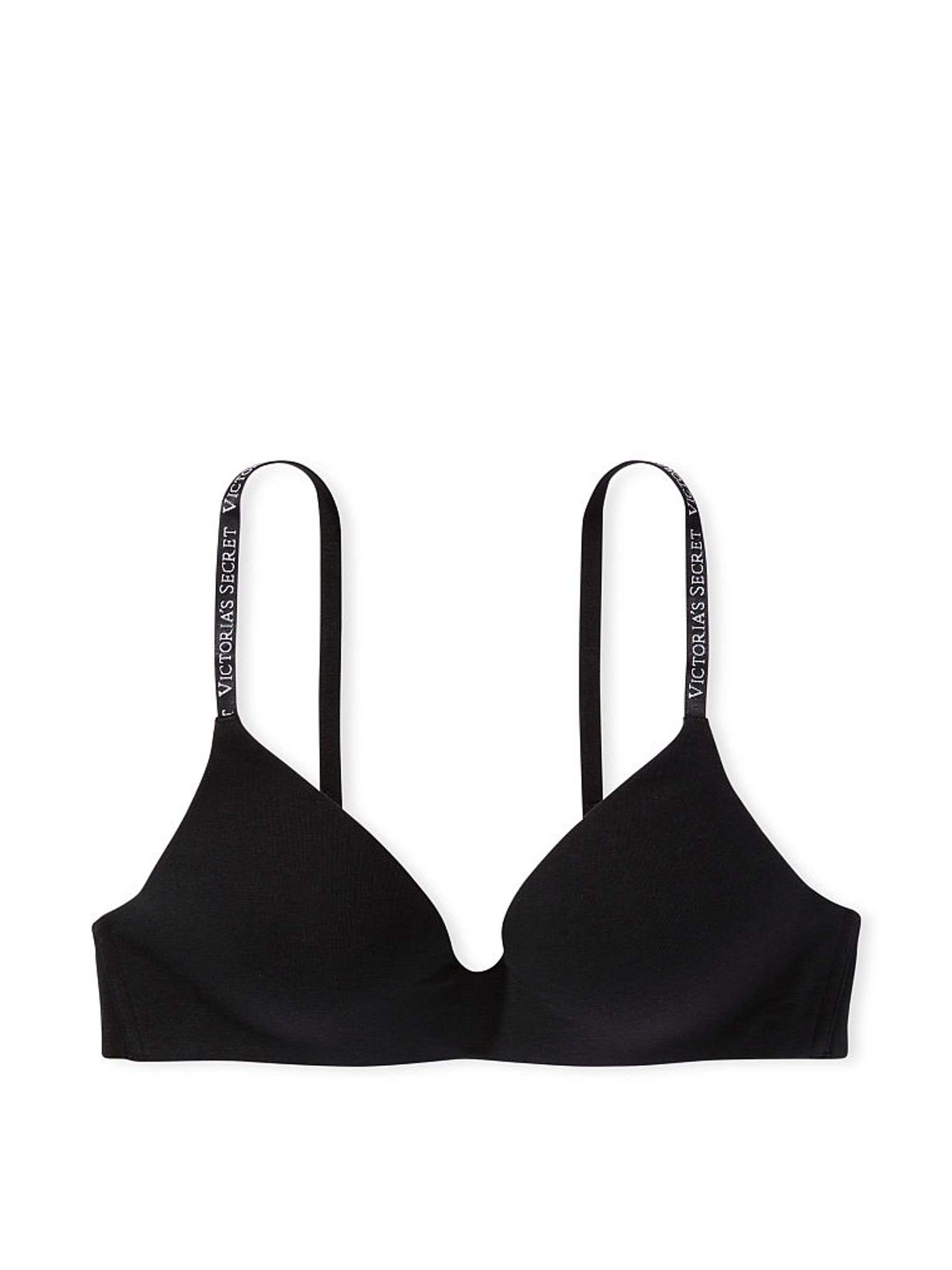 Buy Victoria's Secret Black Strap Non Wired Lightly Lined Bra from the ...