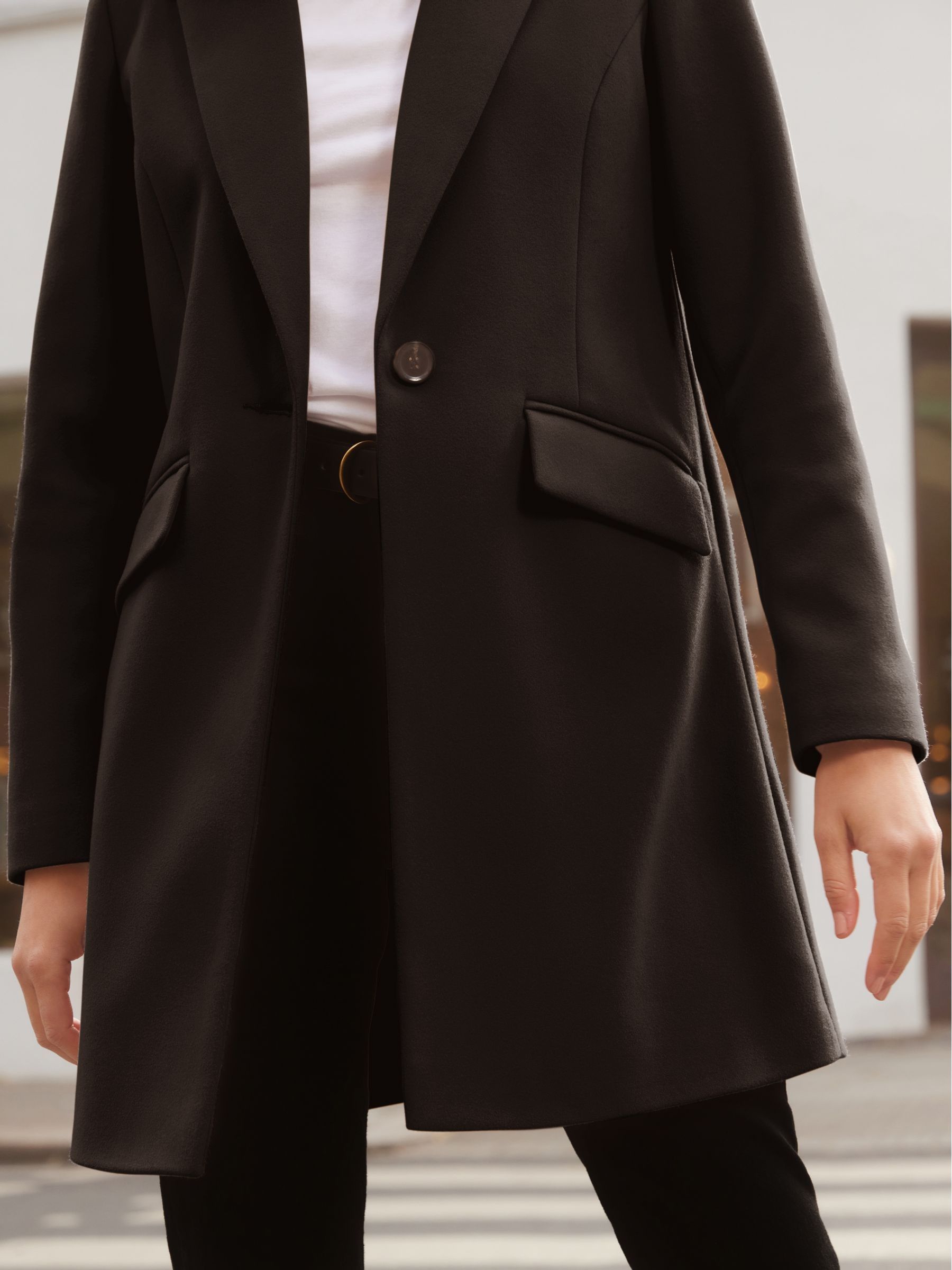 Buy Friends Like These Black Tailored Single Button Coat from the Next ...