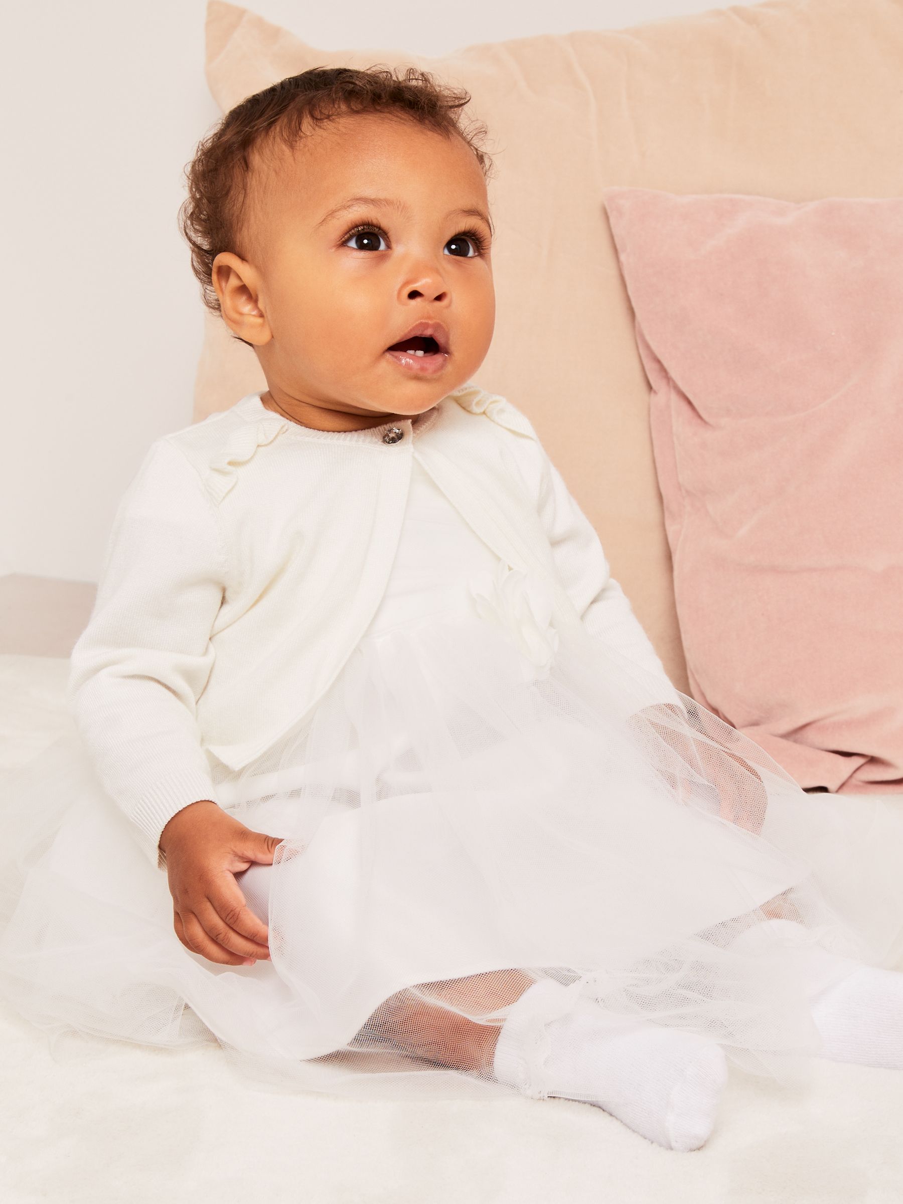 Buy Lipsy Baby Ivory White Occasion Shrug from the Next UK online shop