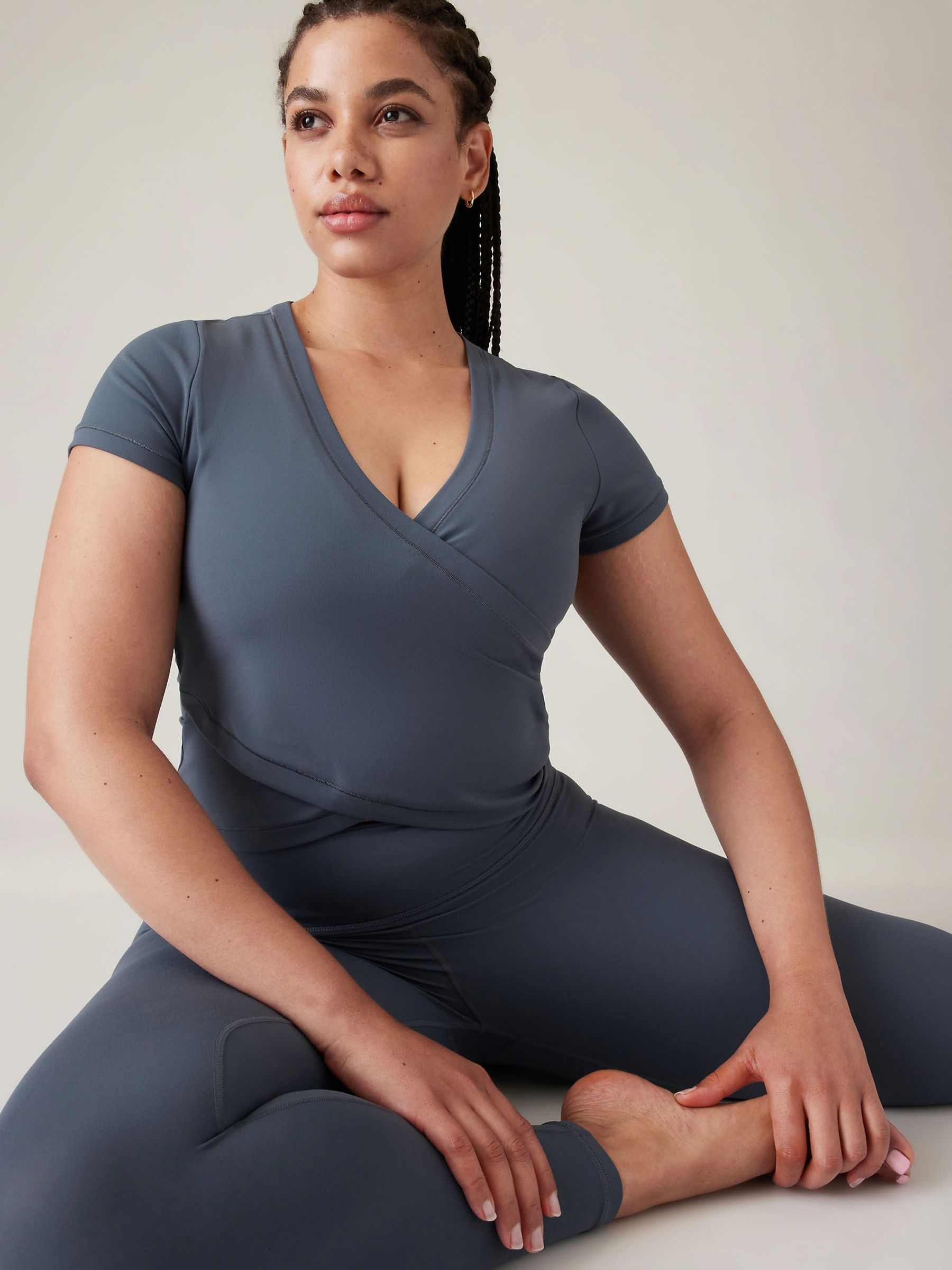 Buy Athleta Blue Transcend Wrap T-Shirt from the Next UK online shop