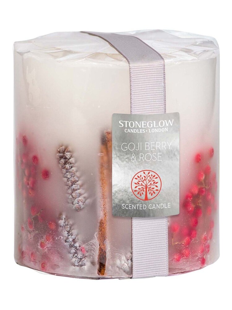 Buy Stoneglow Natures Gift Goji Berry and Rose Pillar Candle from the ...