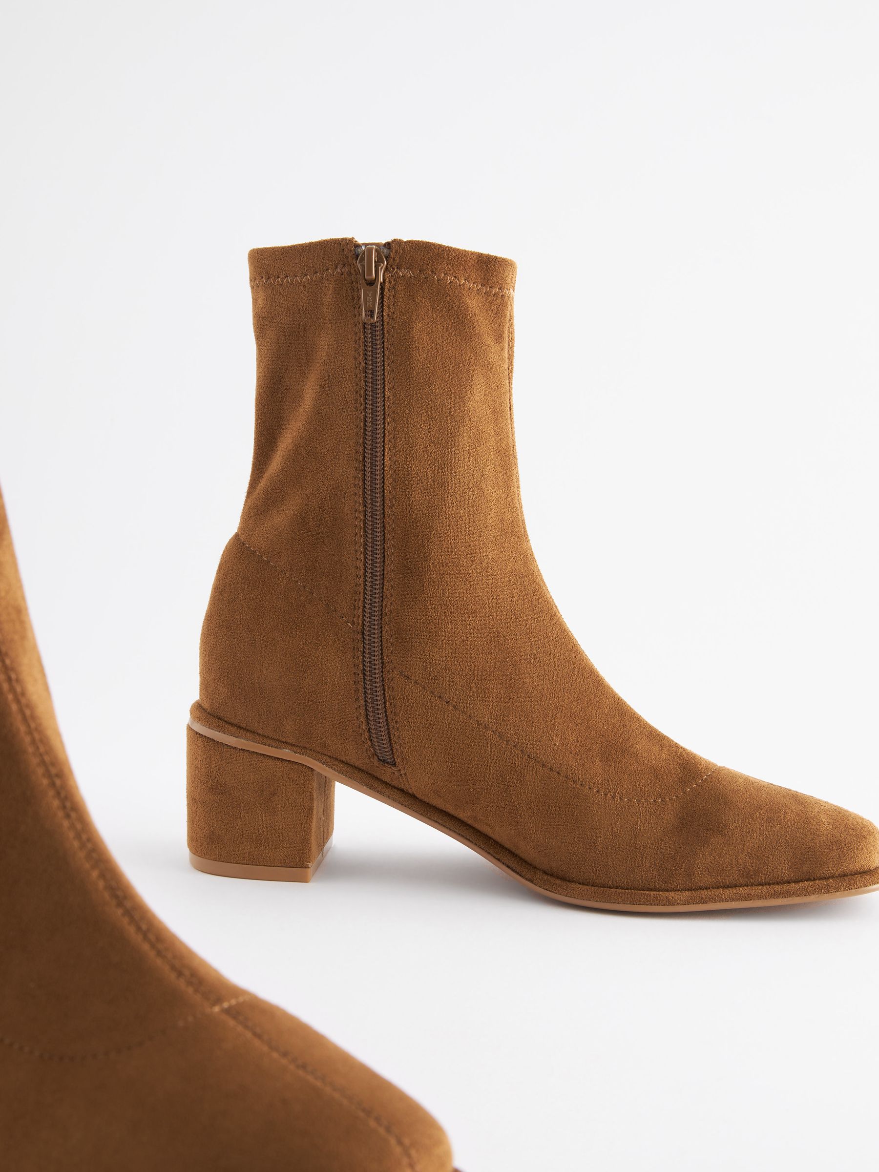Buy Tan Brown Forever Comfort® Sock Ankle Boots from the Next UK online ...