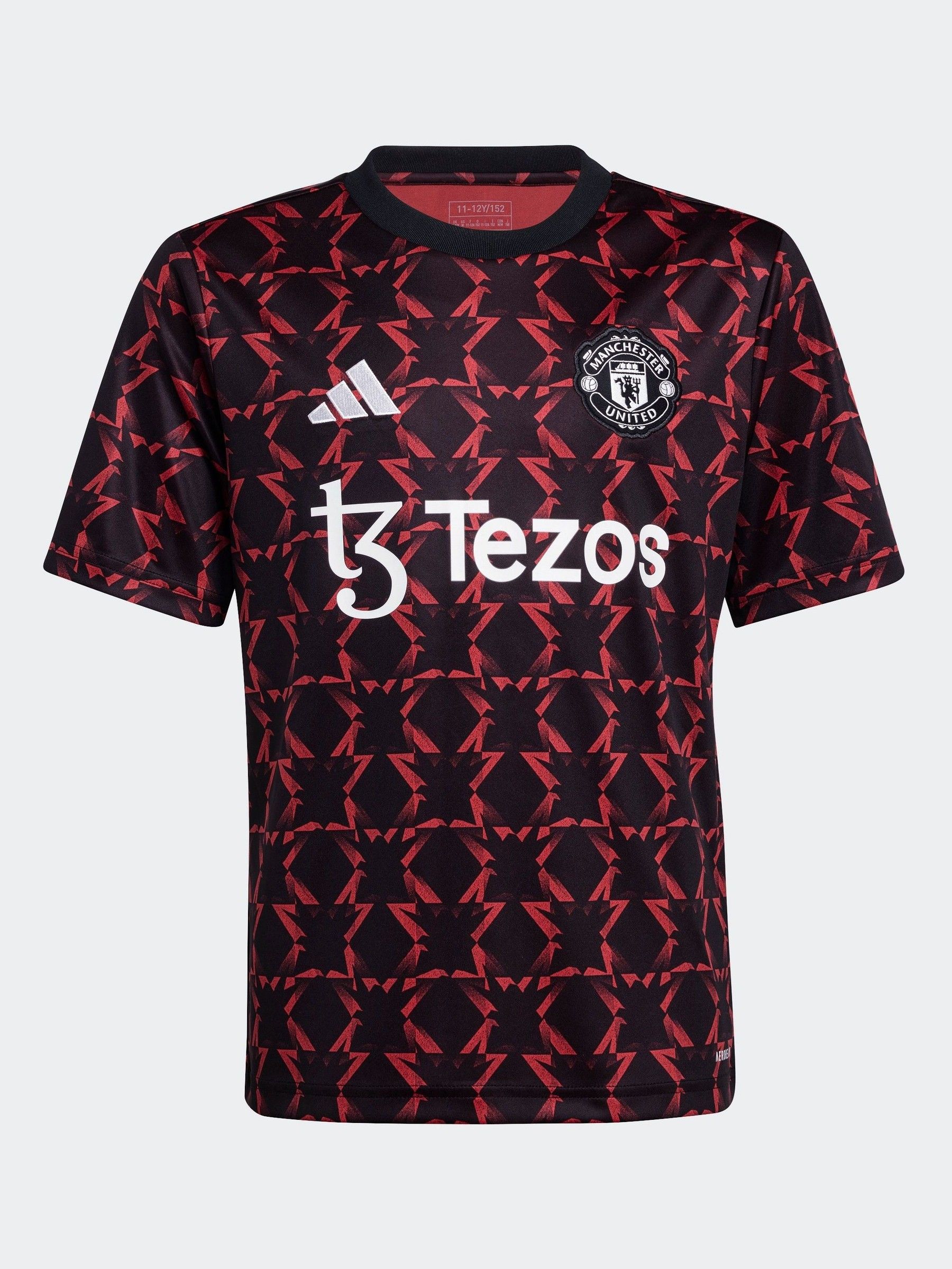 Buy adidas Black/Red Kids Manchester United Pre Match Jersey from the ...