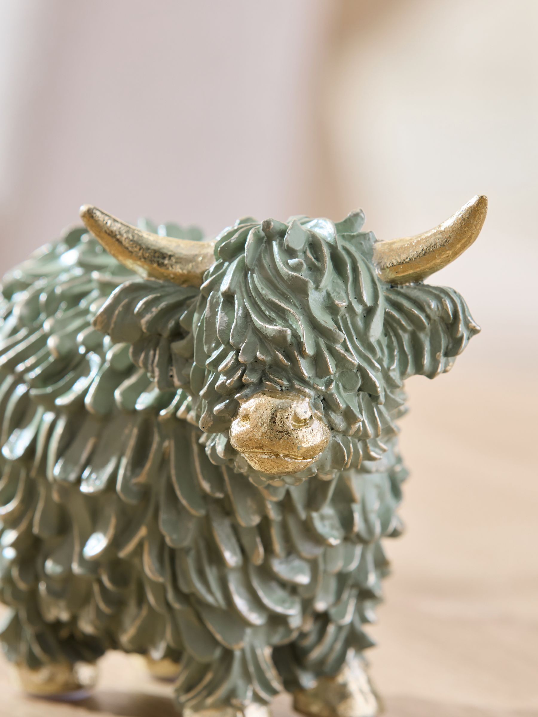 Buy Sage Green Hamish the Highland Cow Small Ornament from the Next UK ...