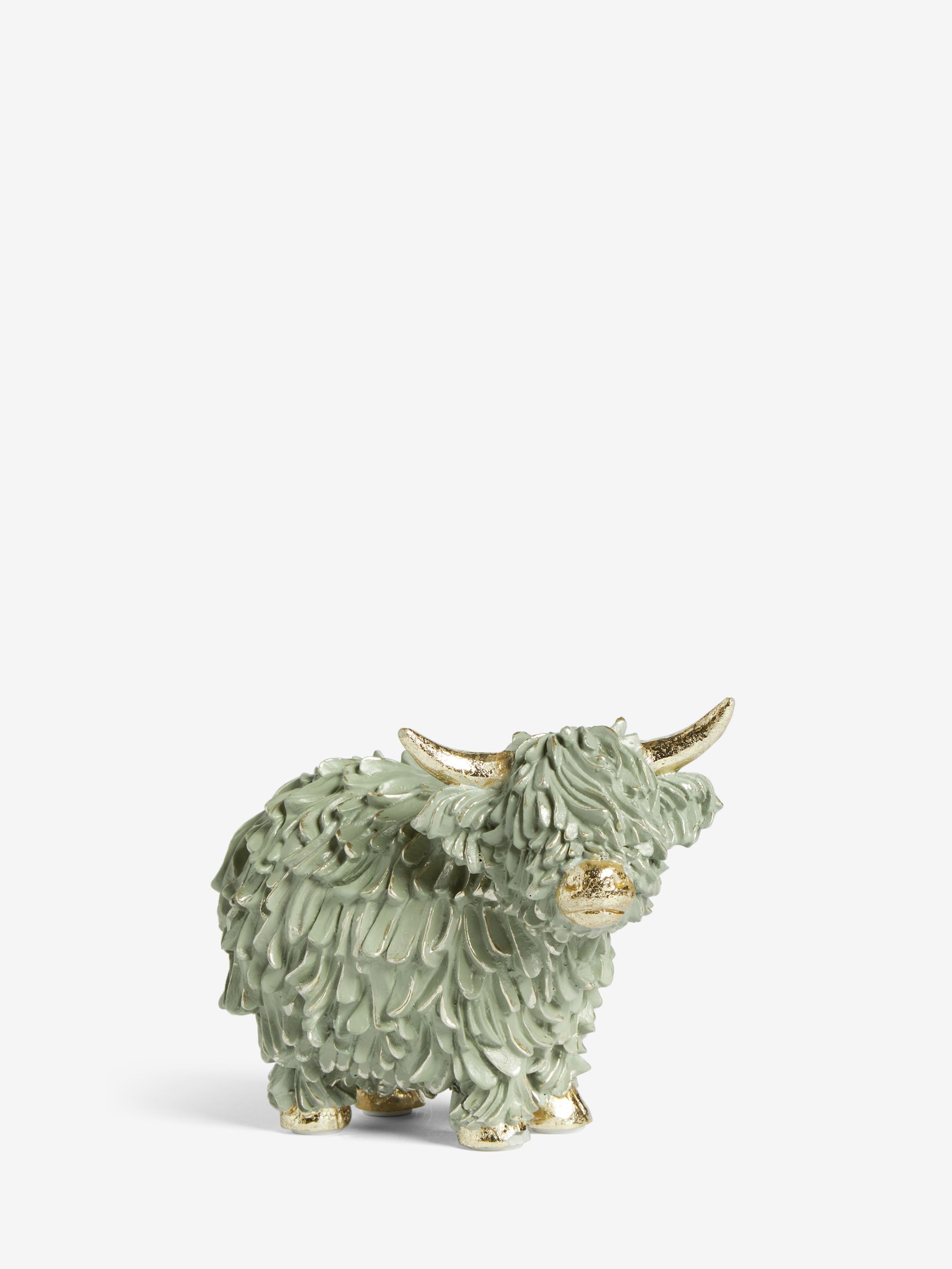 Buy Sage Green Hamish the Highland Cow Small Ornament from the Next UK ...