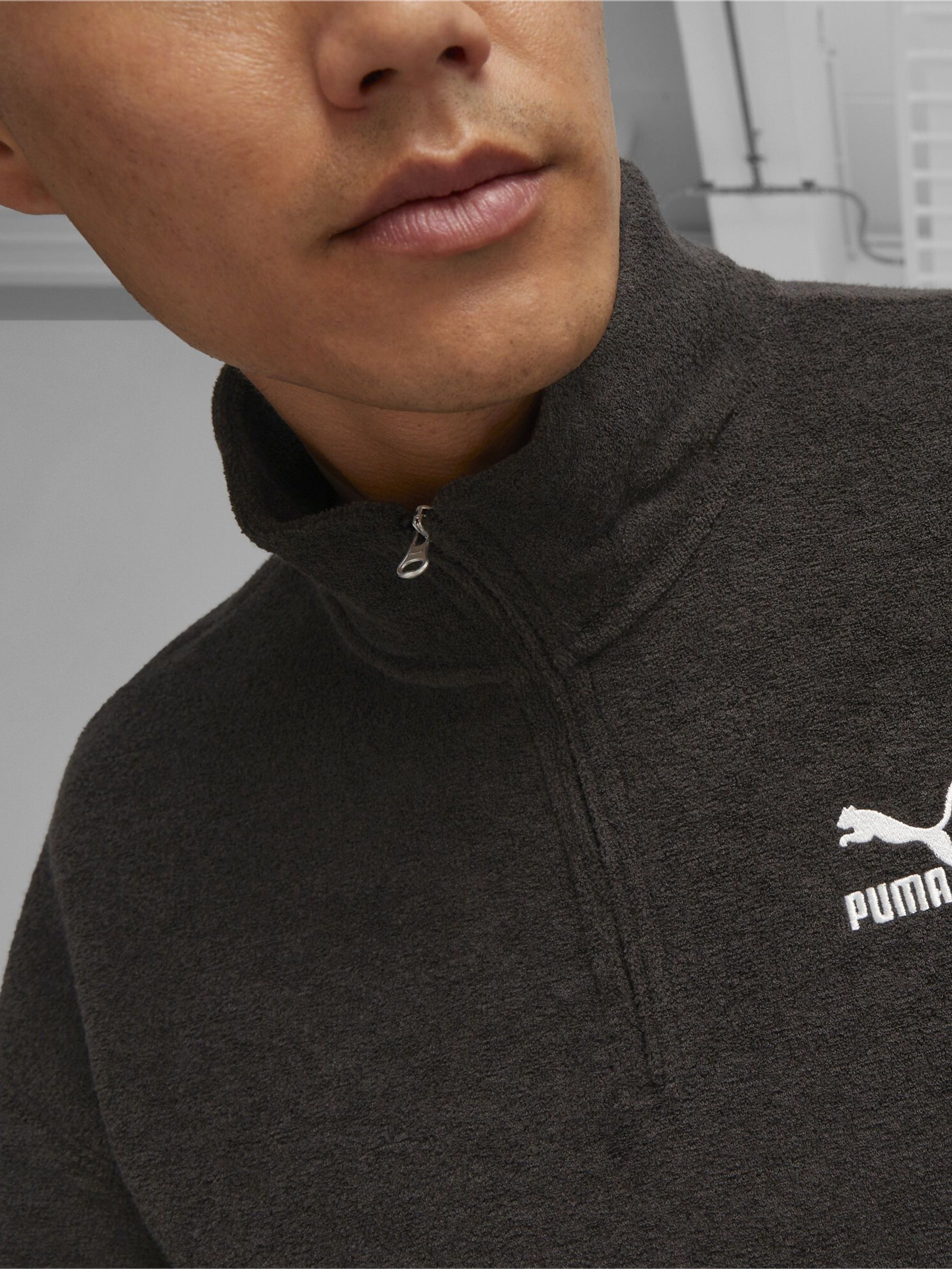 Buy Puma Black Mens Classics Quarter Zip Fleece from the Next UK online ...