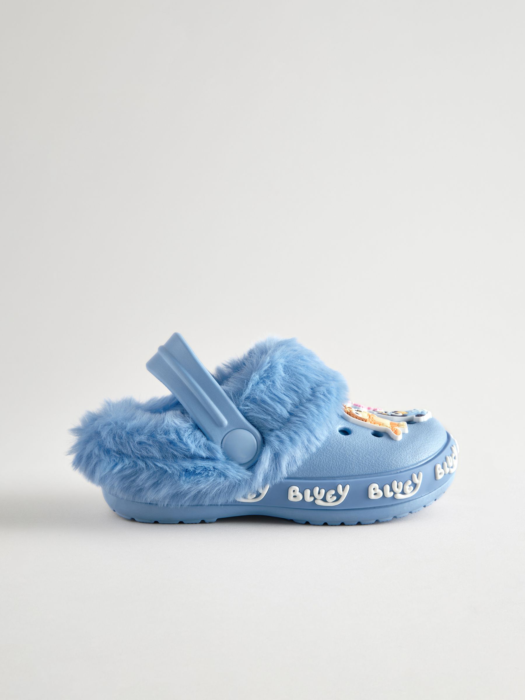 Buy Blue Bluey Faux Fur Lined Clog Slippers from the Next UK online shop