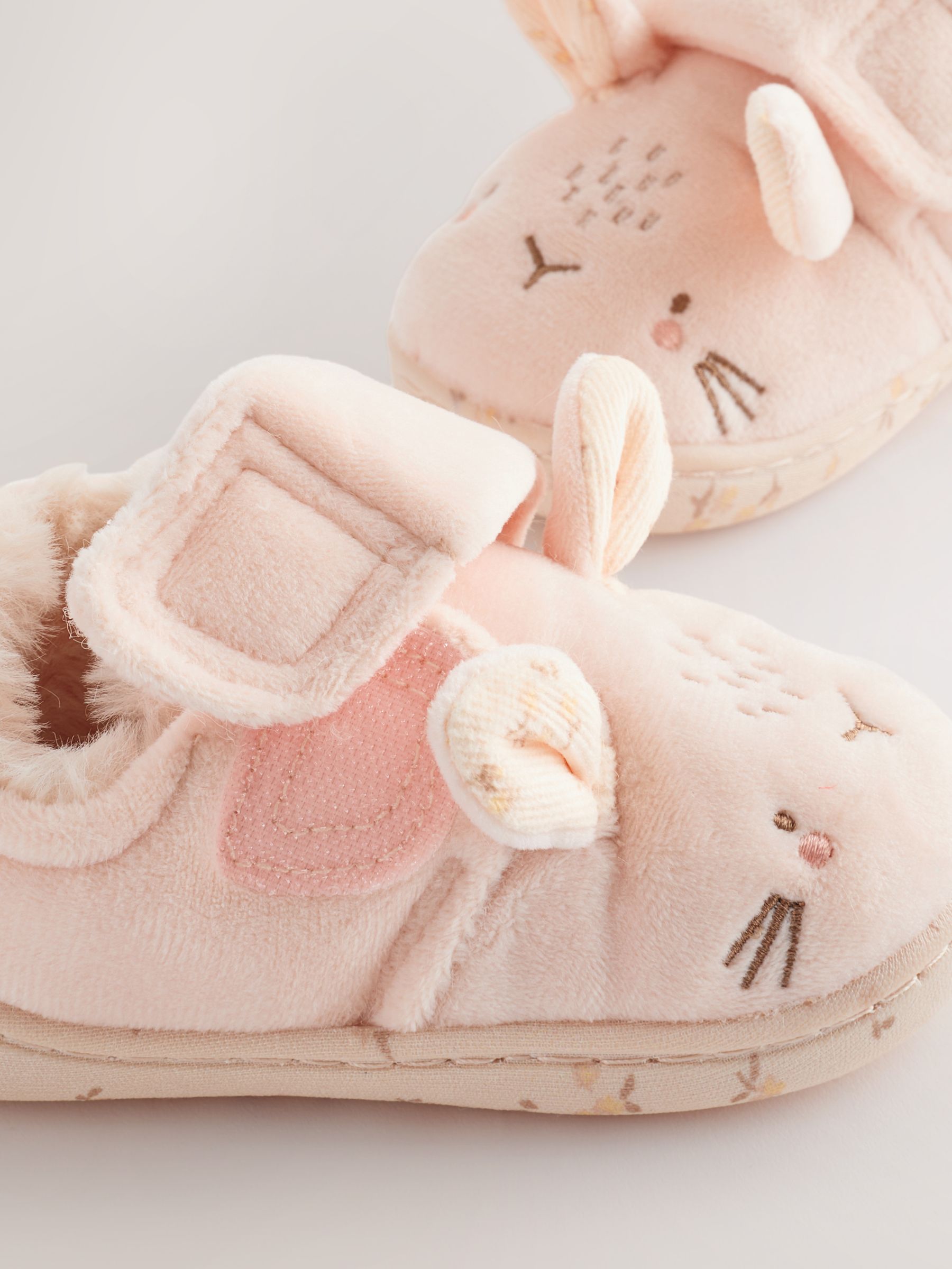 Buy Neutral Cream Bunny Cupsole Slippers from the Next UK online shop