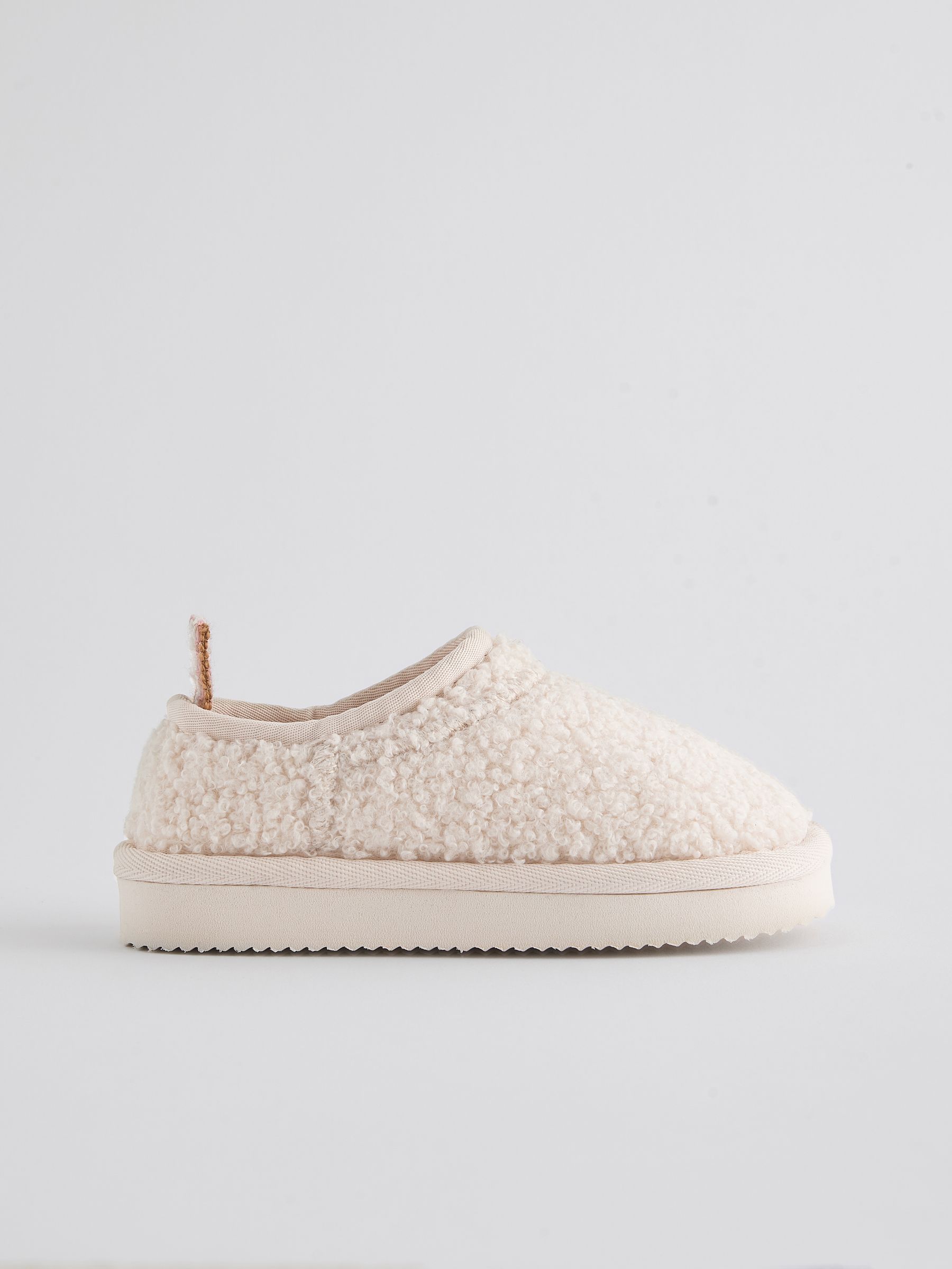 Buy Neutral Borg Shoot Slippers from the Next UK online shop