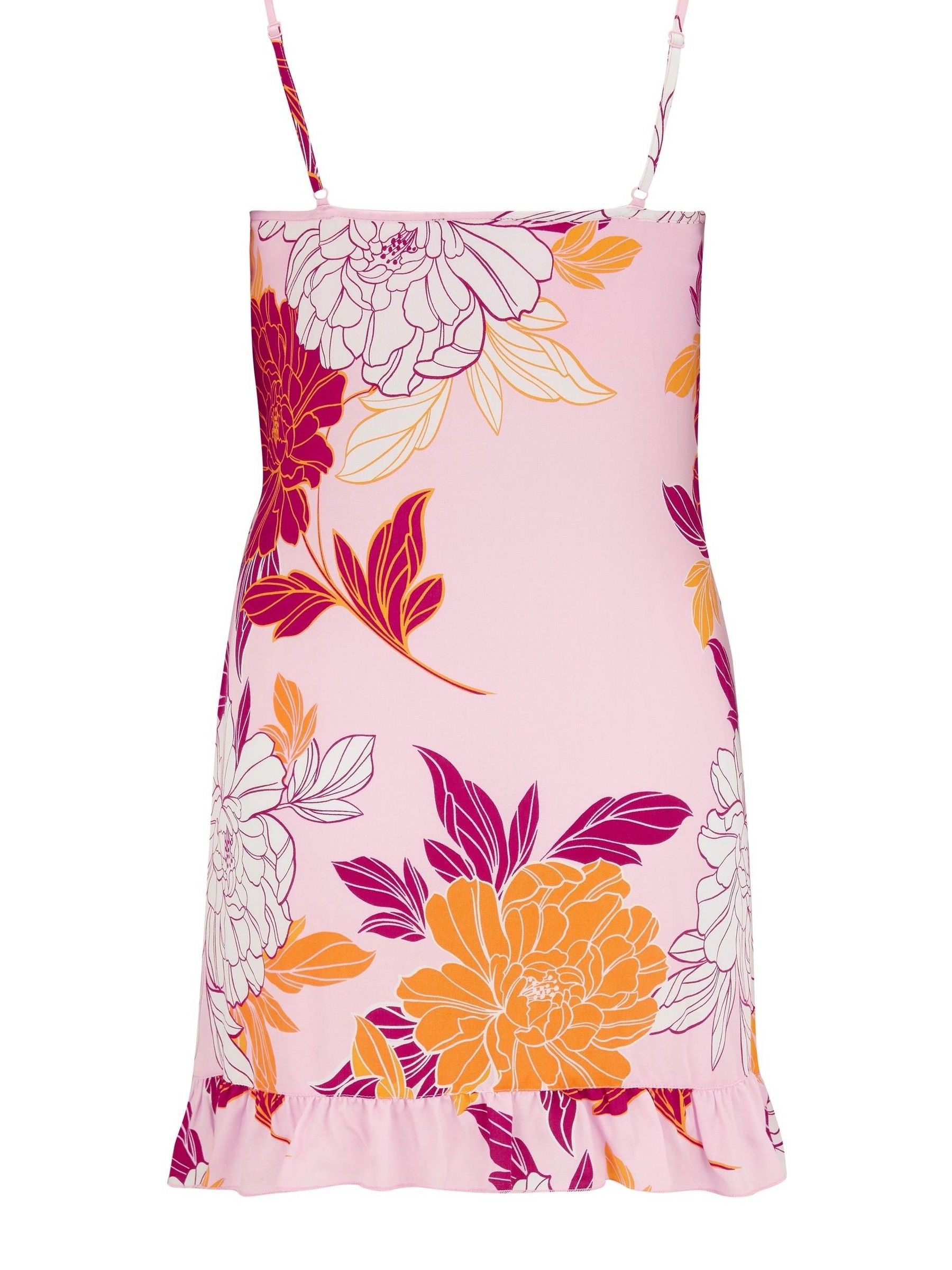 Buy Pour Moi Pink Luxe Woven Frill Detail Hidden Support Chemise from ...