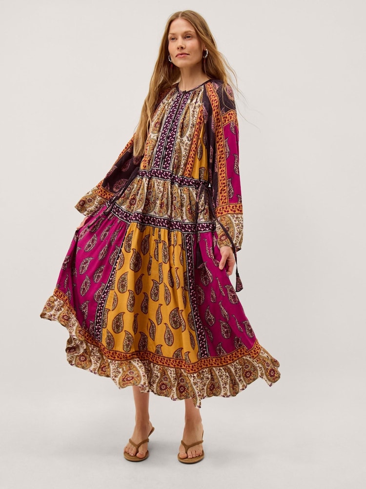 Buy Monsoon Red Magdalena Paisley Print Midi Dress from the Next UK ...