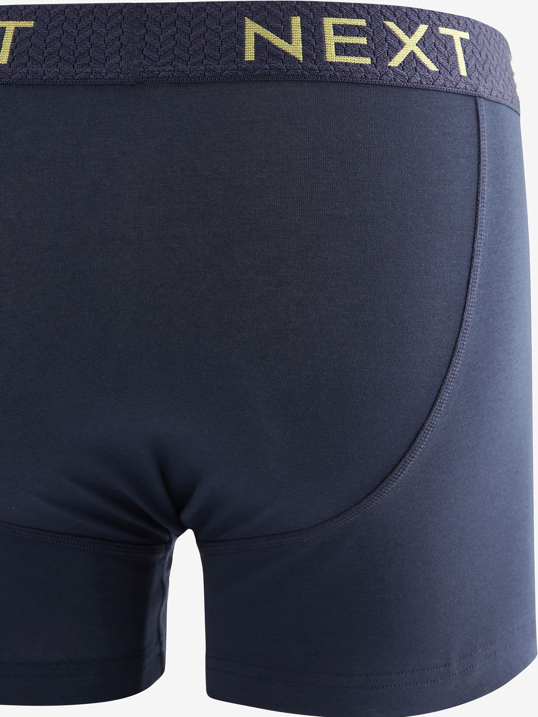 Buy Navy Blue Texture Waistband 10 pack A-Front Boxers from the Next UK ...
