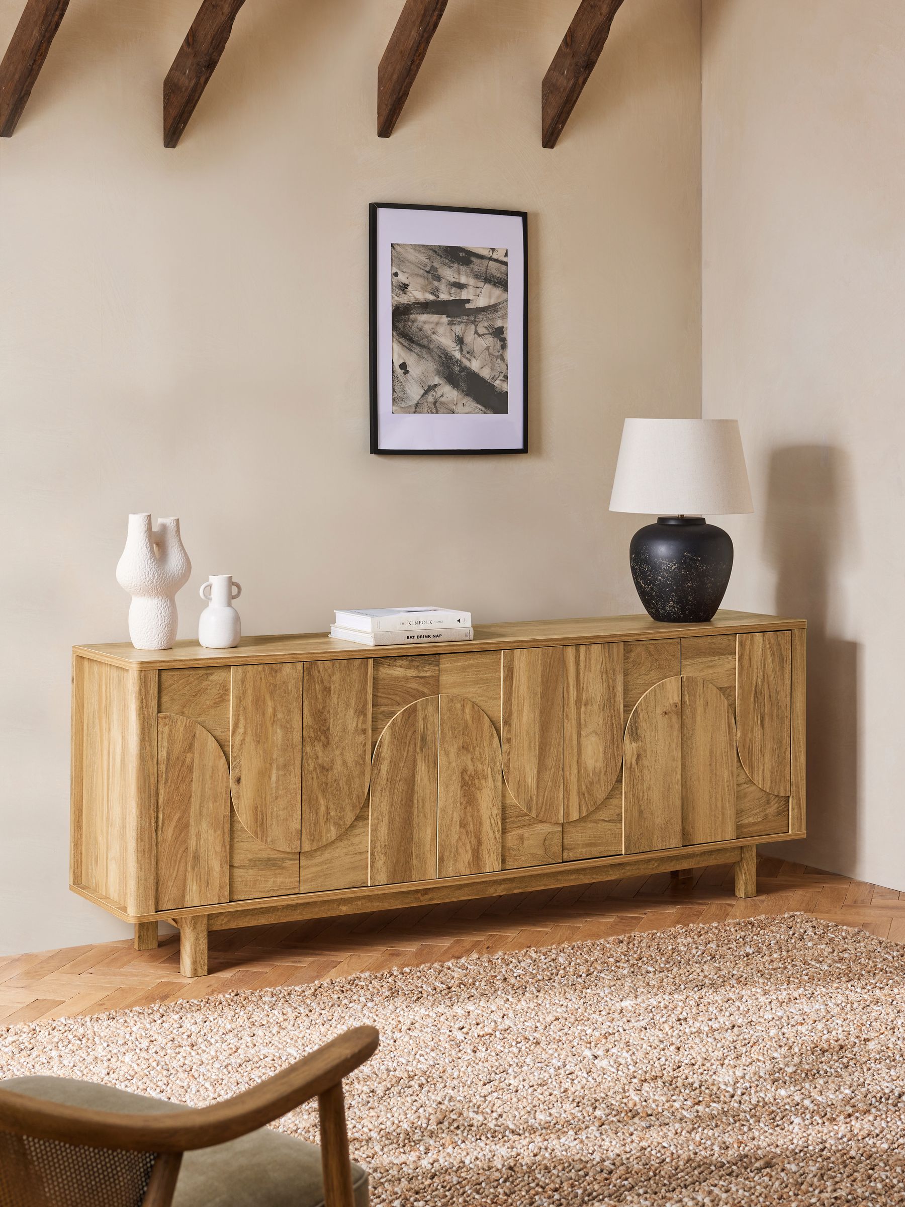 Buy Natural Arches Wood Effect Extra Large Sideboard from the Next UK ...