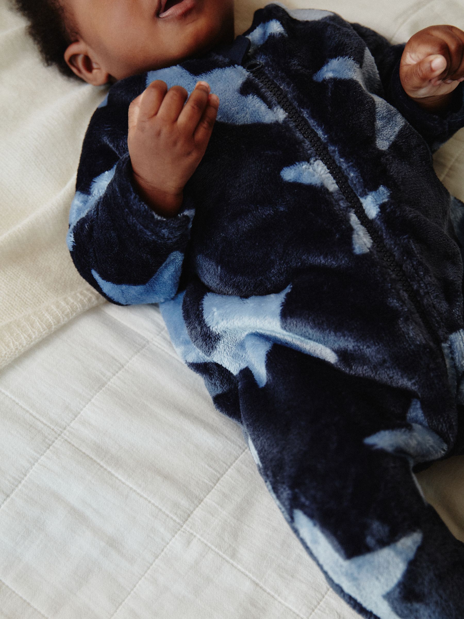 Buy Blue Star Baby Zip Fleece Sleepsuit from the Next UK online shop