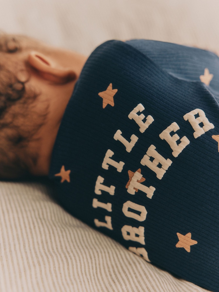 Buy Blue Little Brother Baby Family Sleepsuit (0-2yrs) from Next Australia