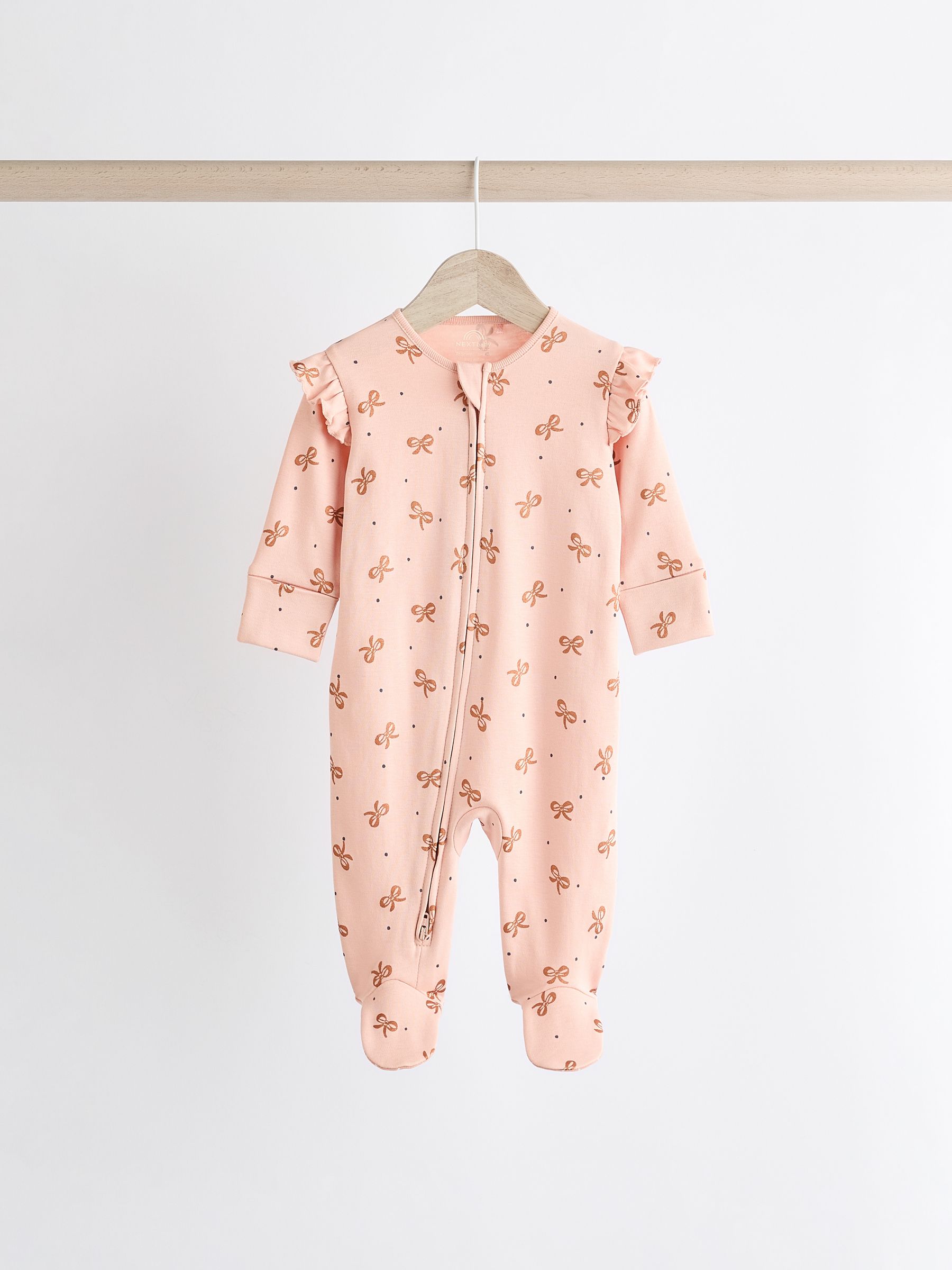 Buy Pink Bear Baby Two Way Zip Sleepsuits 3 Pack from the Next UK ...