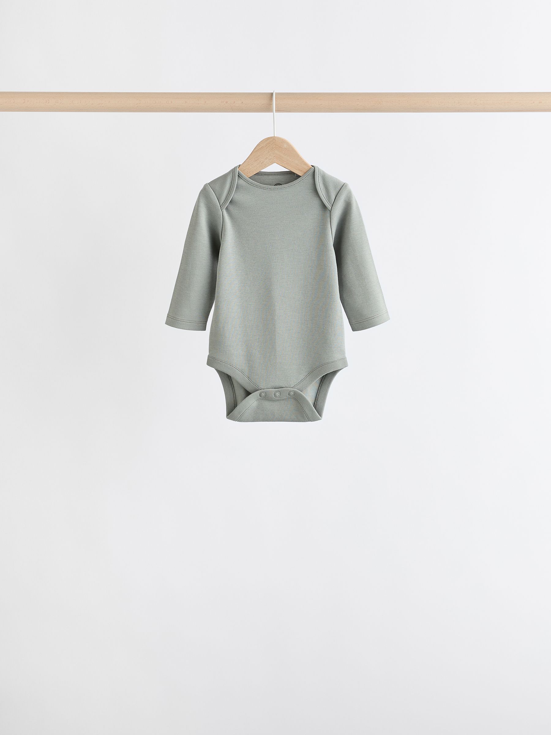 Buy Grey/White Long Sleeve Bodysuits 5 Pack from the Next UK online shop
