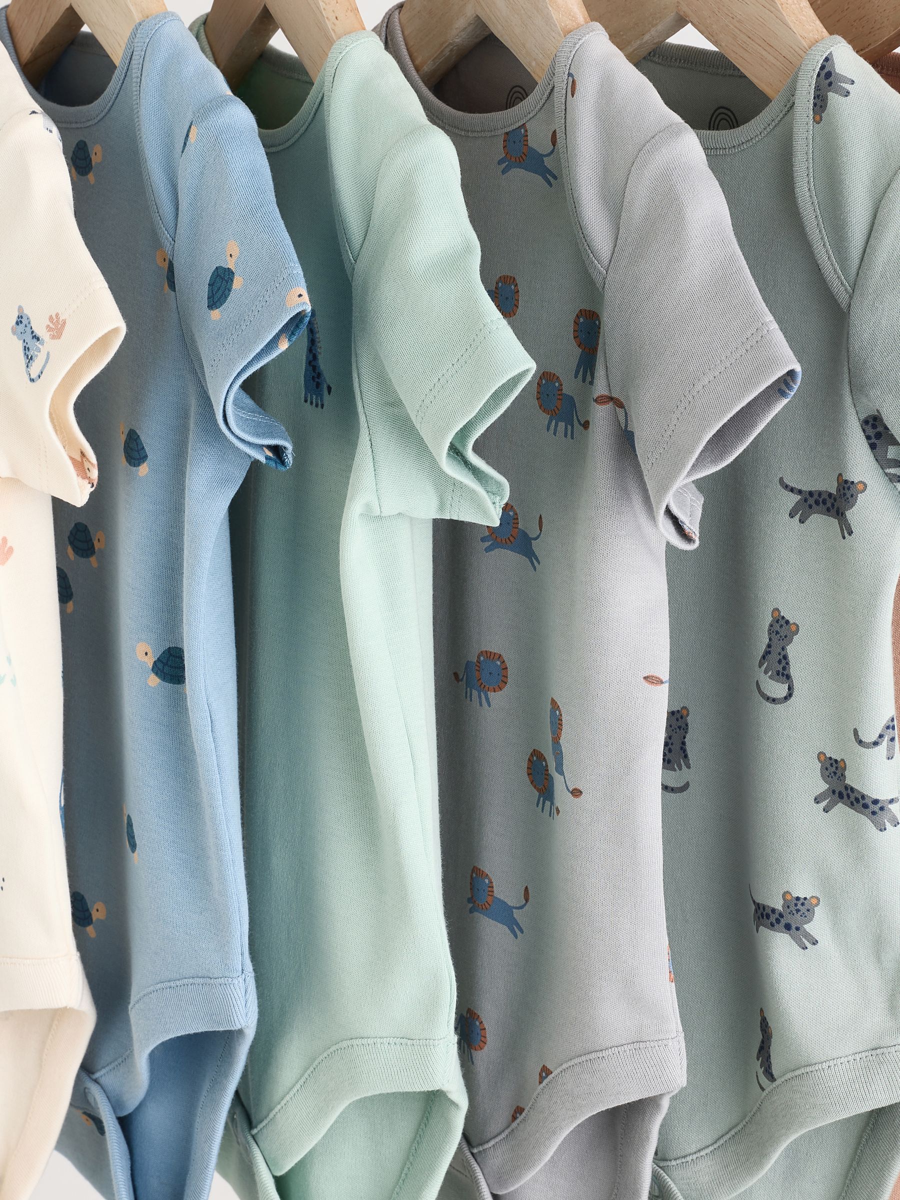 Buy Teal Blue Baby 100% Cotton Bodysuits 7 Pack from the Next UK online ...