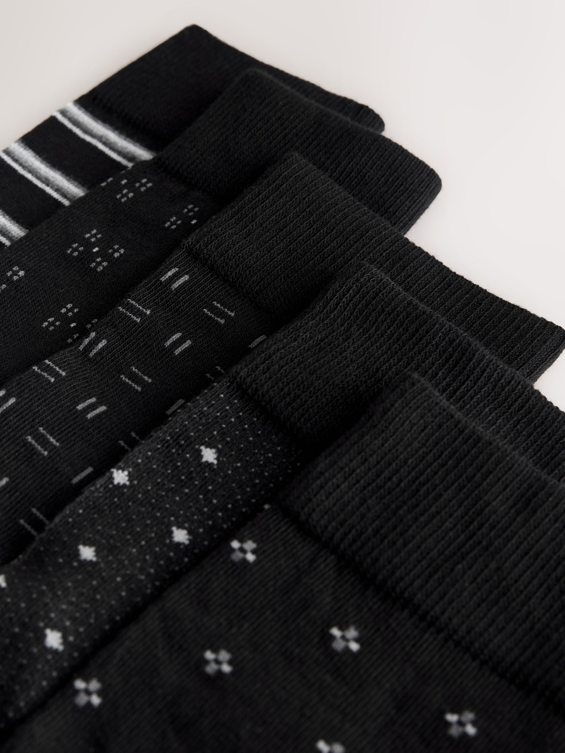 Buy Black/Light Grey Pattern Smart Socks from the Next UK online shop