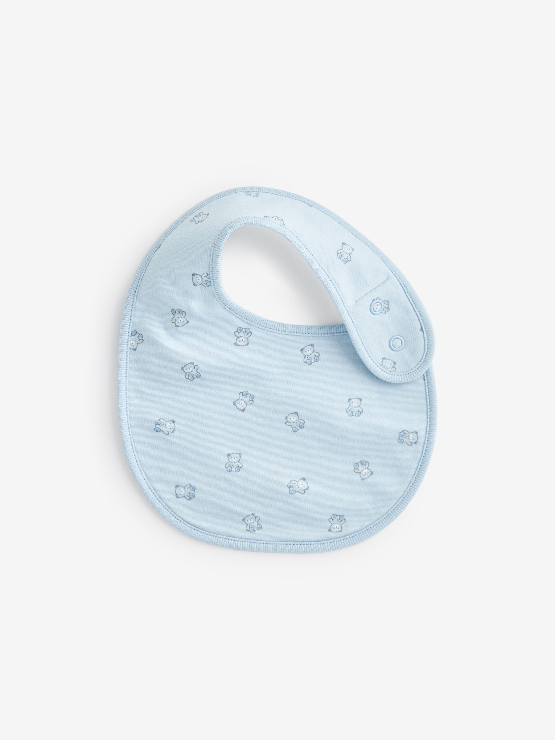 Buy Blue/White Bear Baby 100% Cotton Bibs 3 Pack from Next United Arab ...