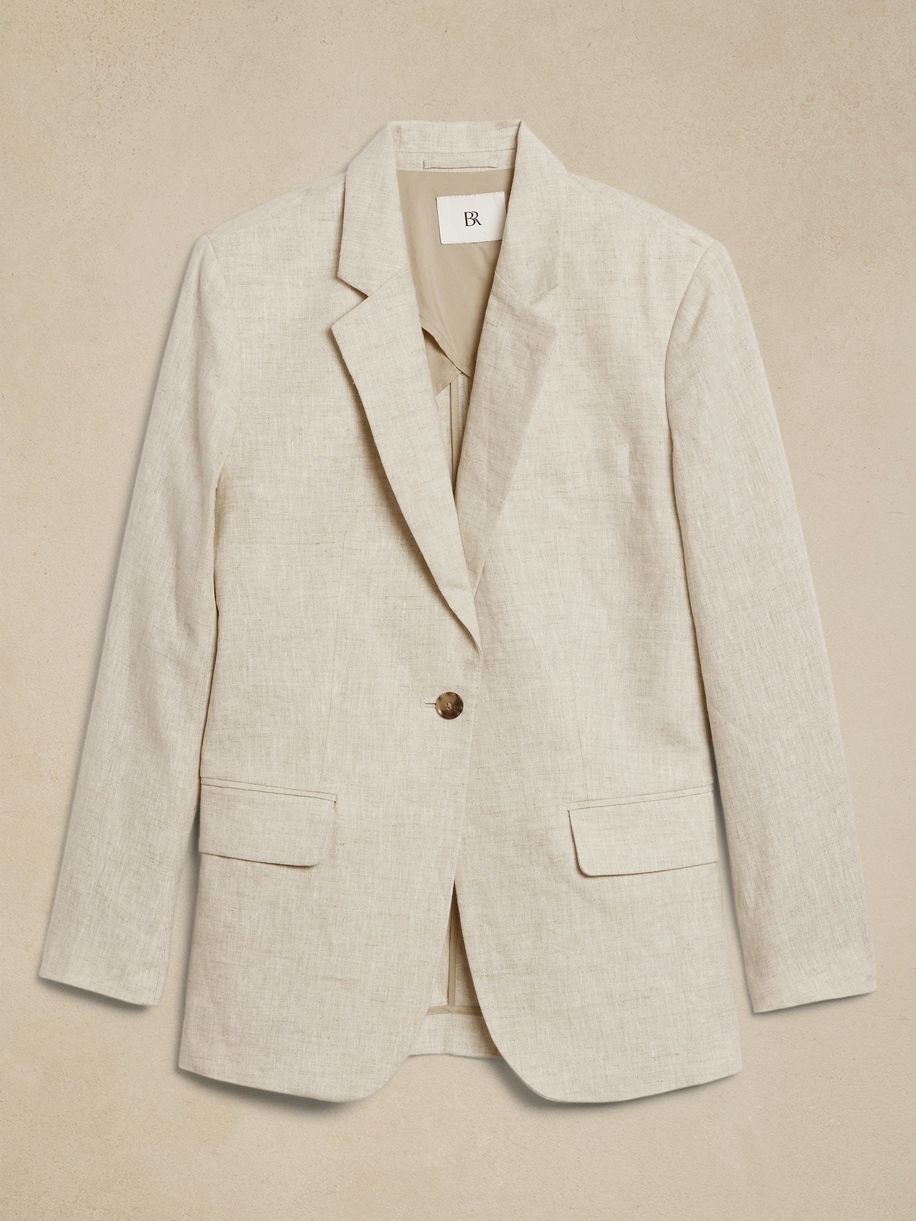 Buy Banana Republic Beige Lina Relaxed Linen Blazer from the Next UK ...