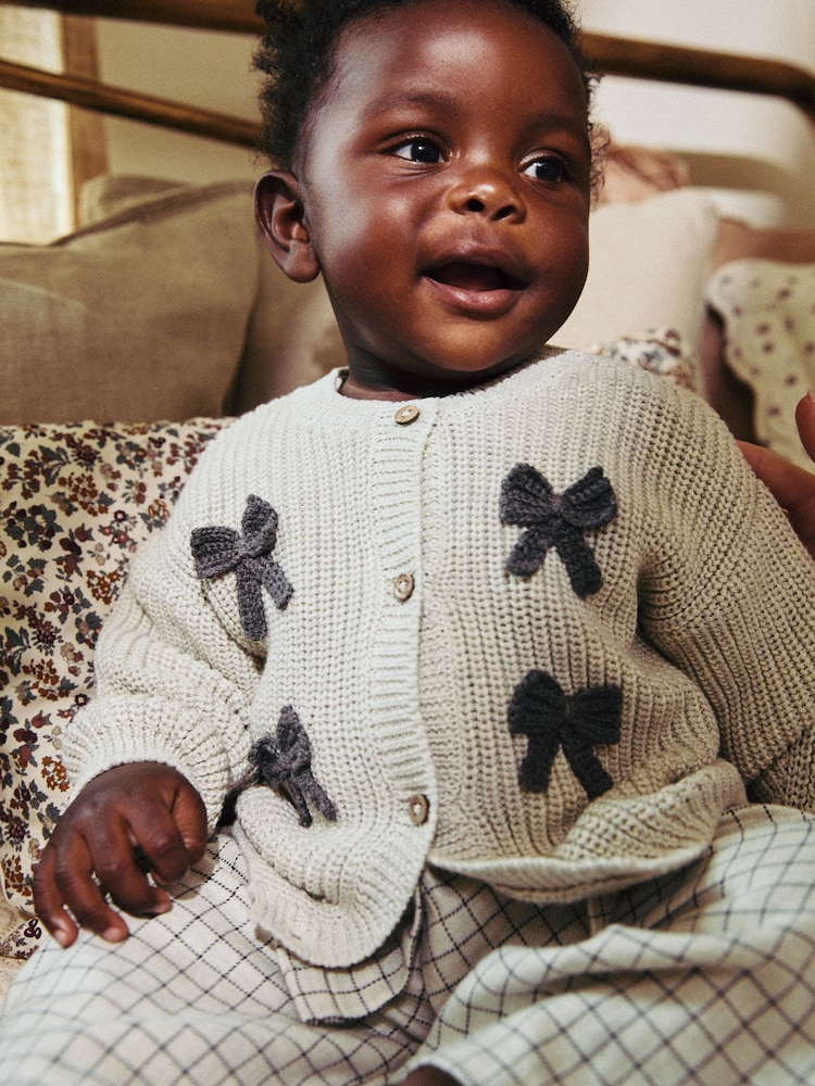 newborn grey cardigan