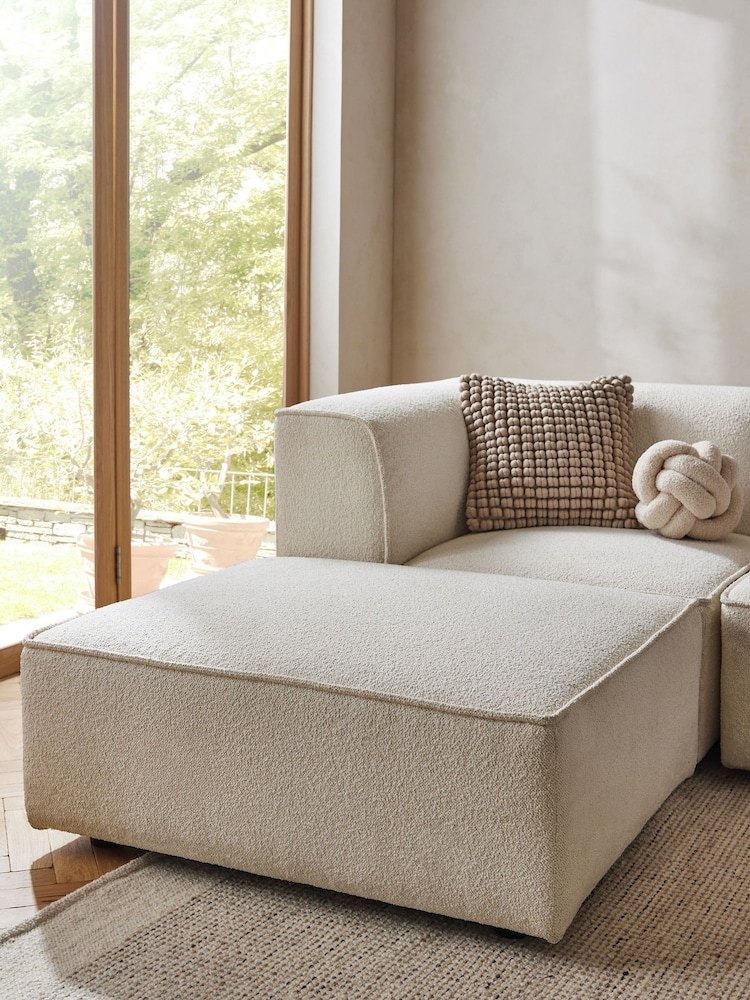 Buy Casual Boucle Oyster Single Foostool Alba Modular Sofa from Next ... Buy Casual Boucle Oyster Single Foostool Alba Modular Sofa from Next ...