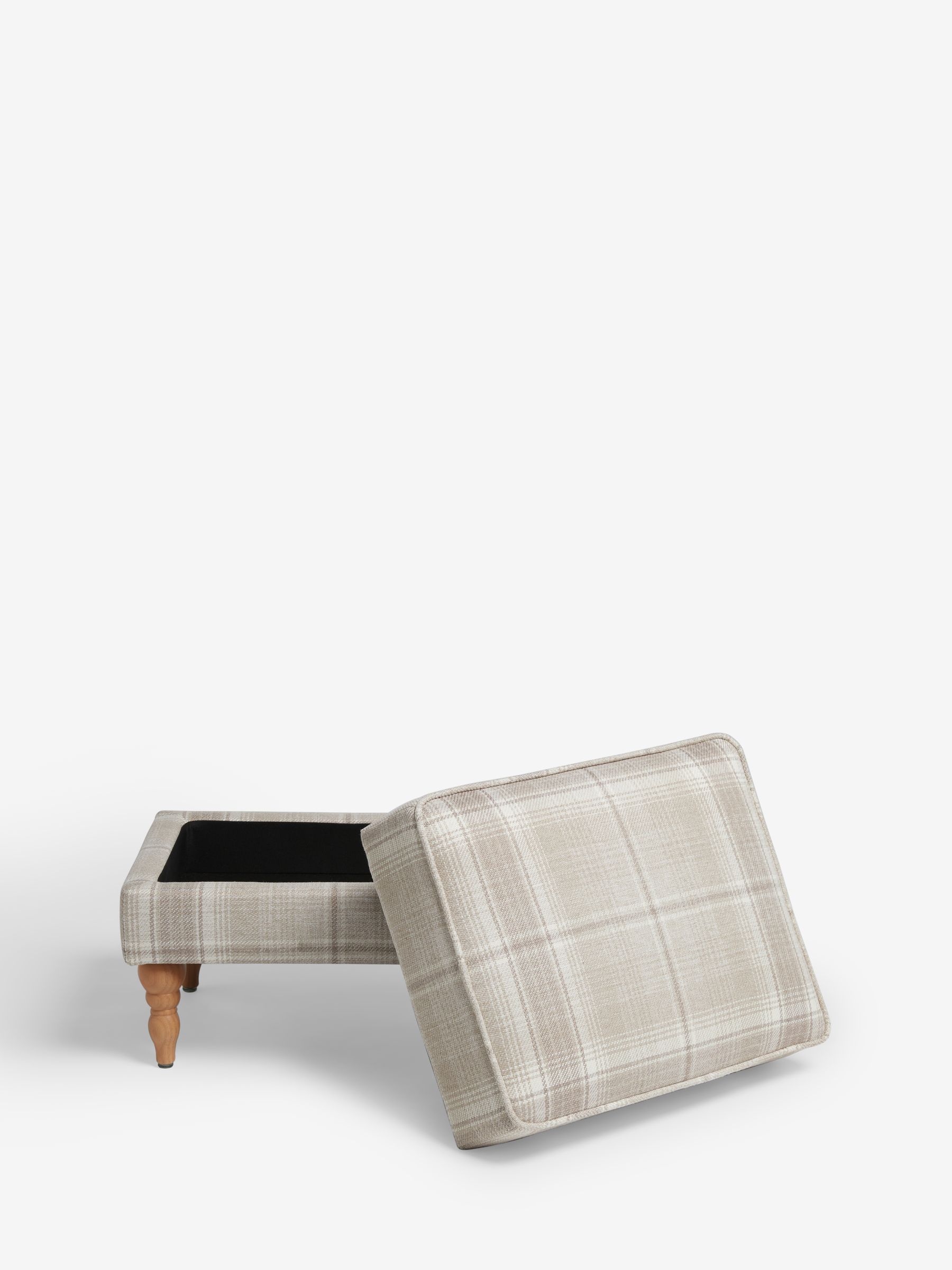 Buy Versatile Check Light Natural Sherlock Storage Footstool from the ...