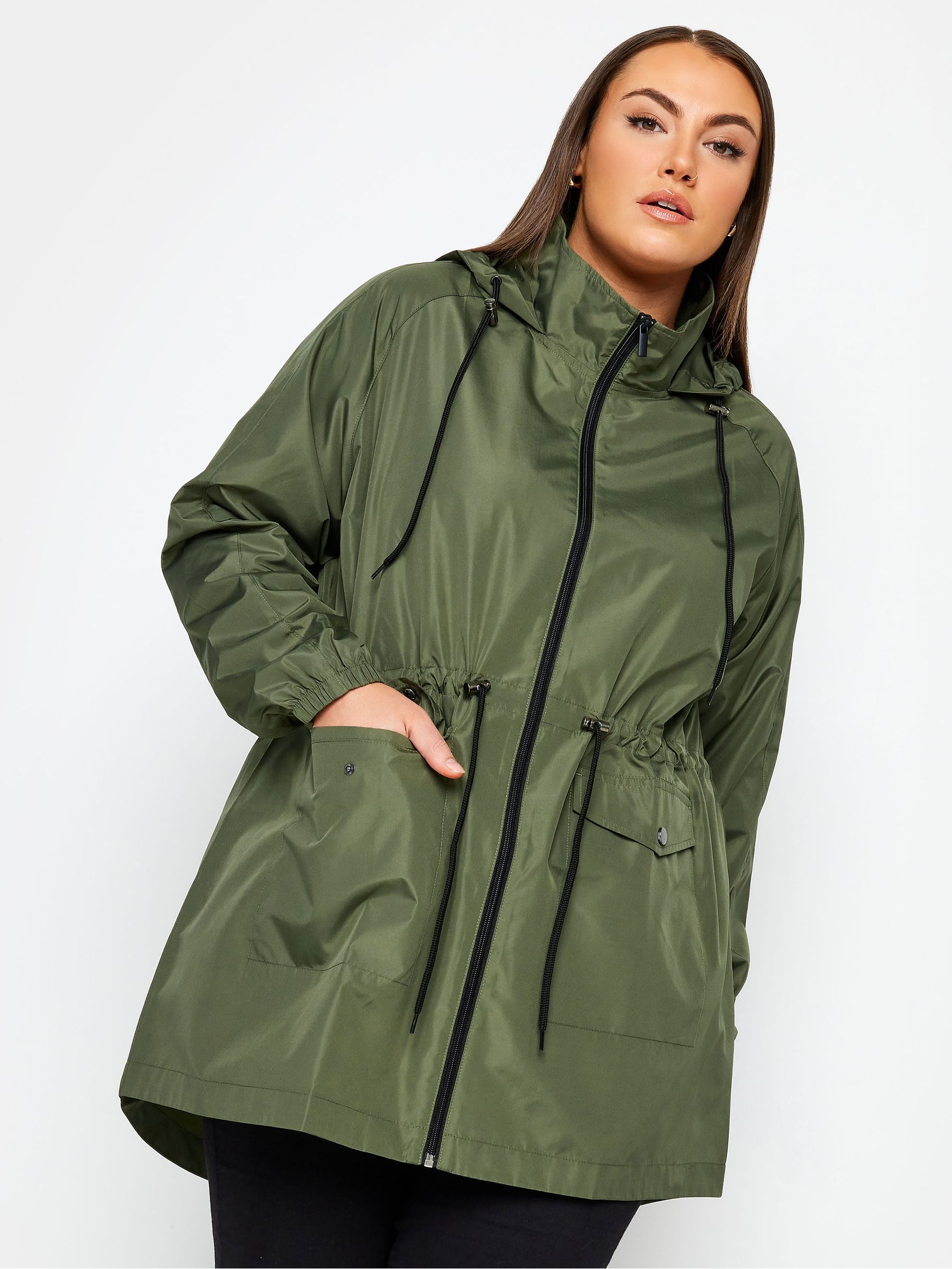 Buy Yours Curve Green Showerproof Lightweight Parka from the Next UK ...