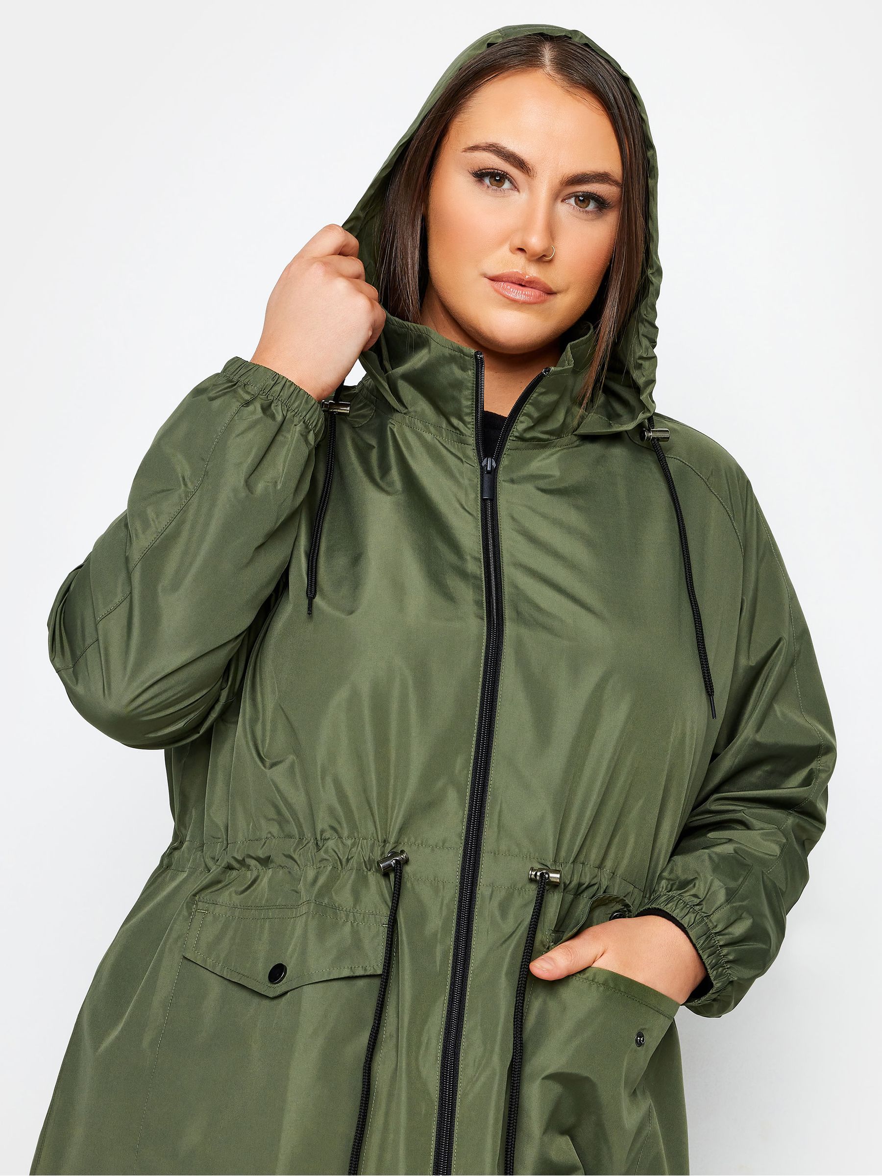 Buy Yours Curve Green Showerproof Lightweight Parka from the Next UK ...
