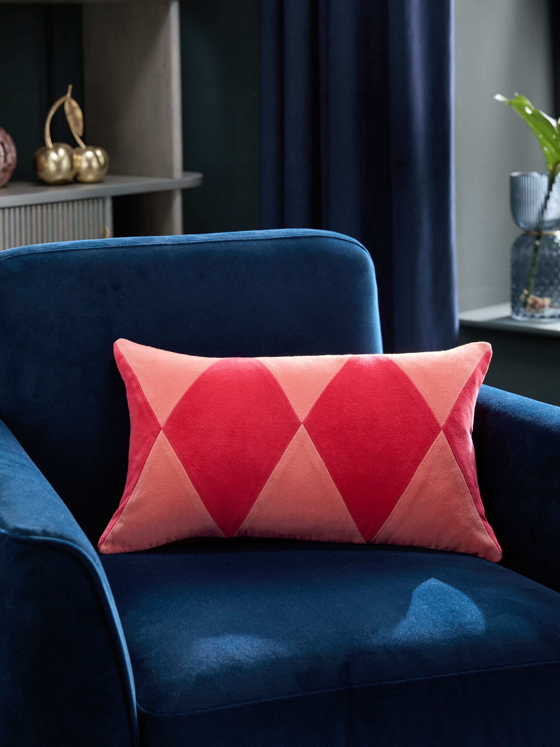 Buy Pink Quinn Velvet Cushion from the Next UK online shop