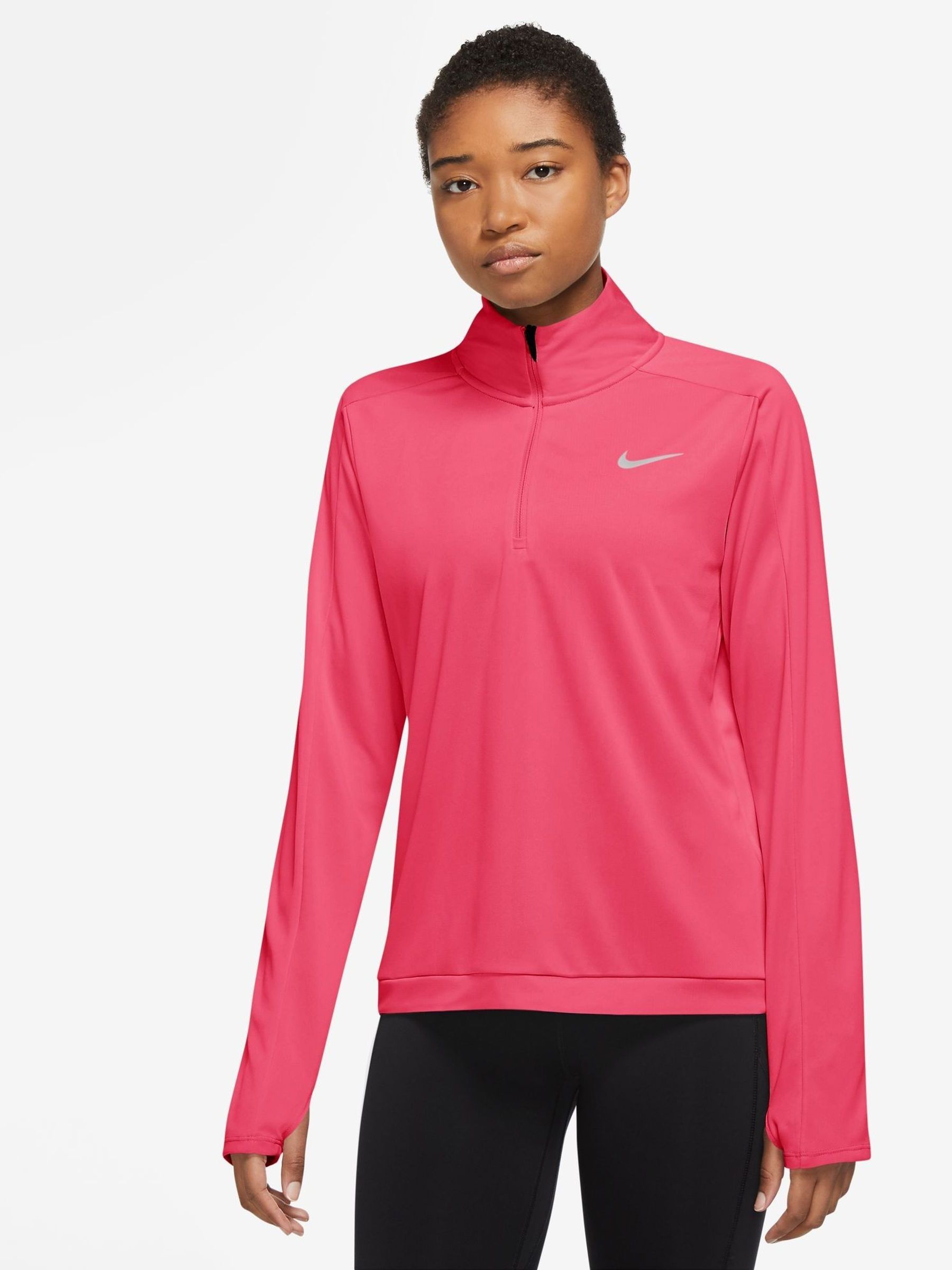 Buy Nike Bright Pink Dri-FIT Pacer Half Zip Running Top from the Next ...