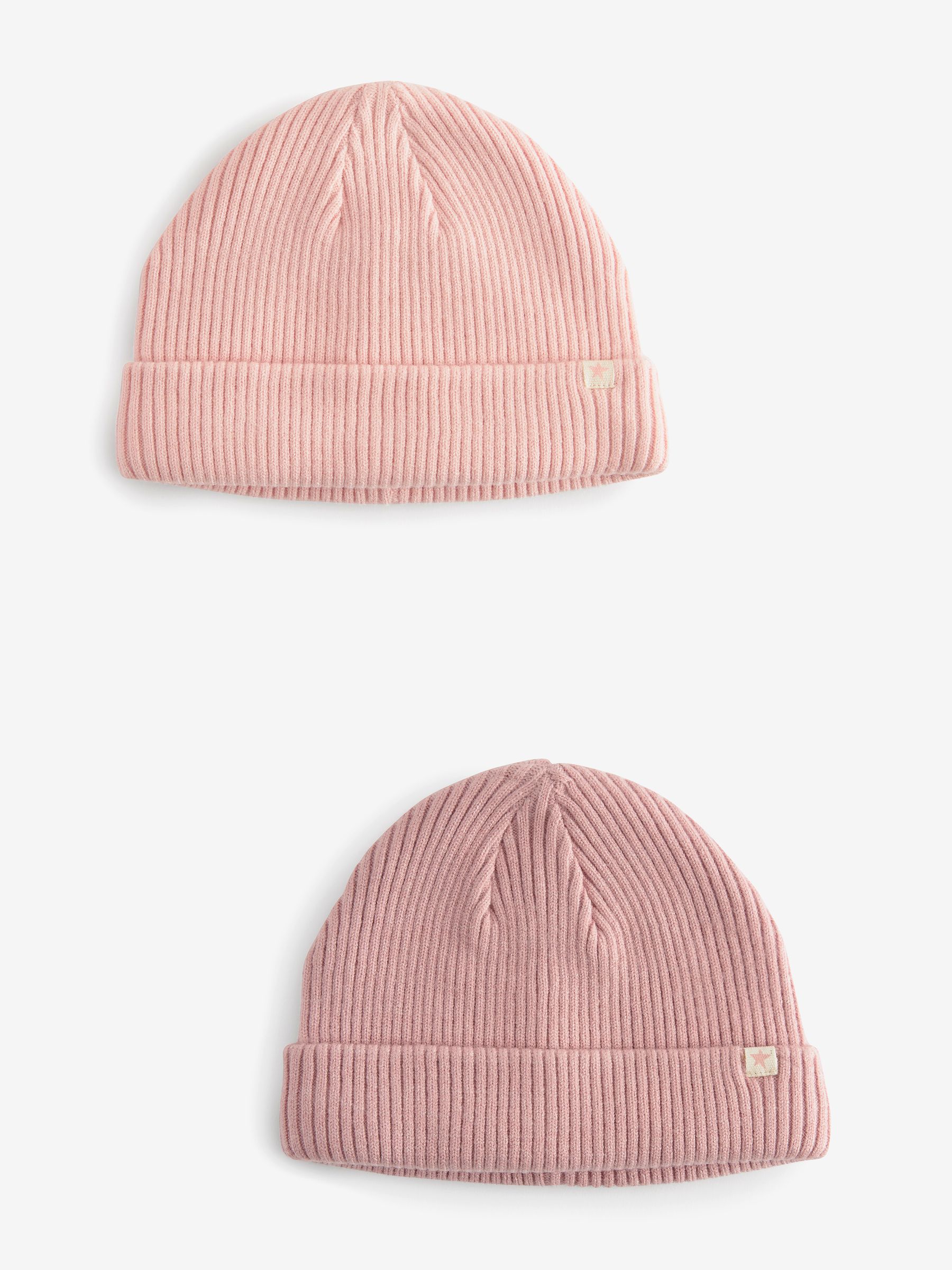 Buy Pink Baby Beanie Hats 2 Pack (0mths-2yrs) from the Next UK online shop