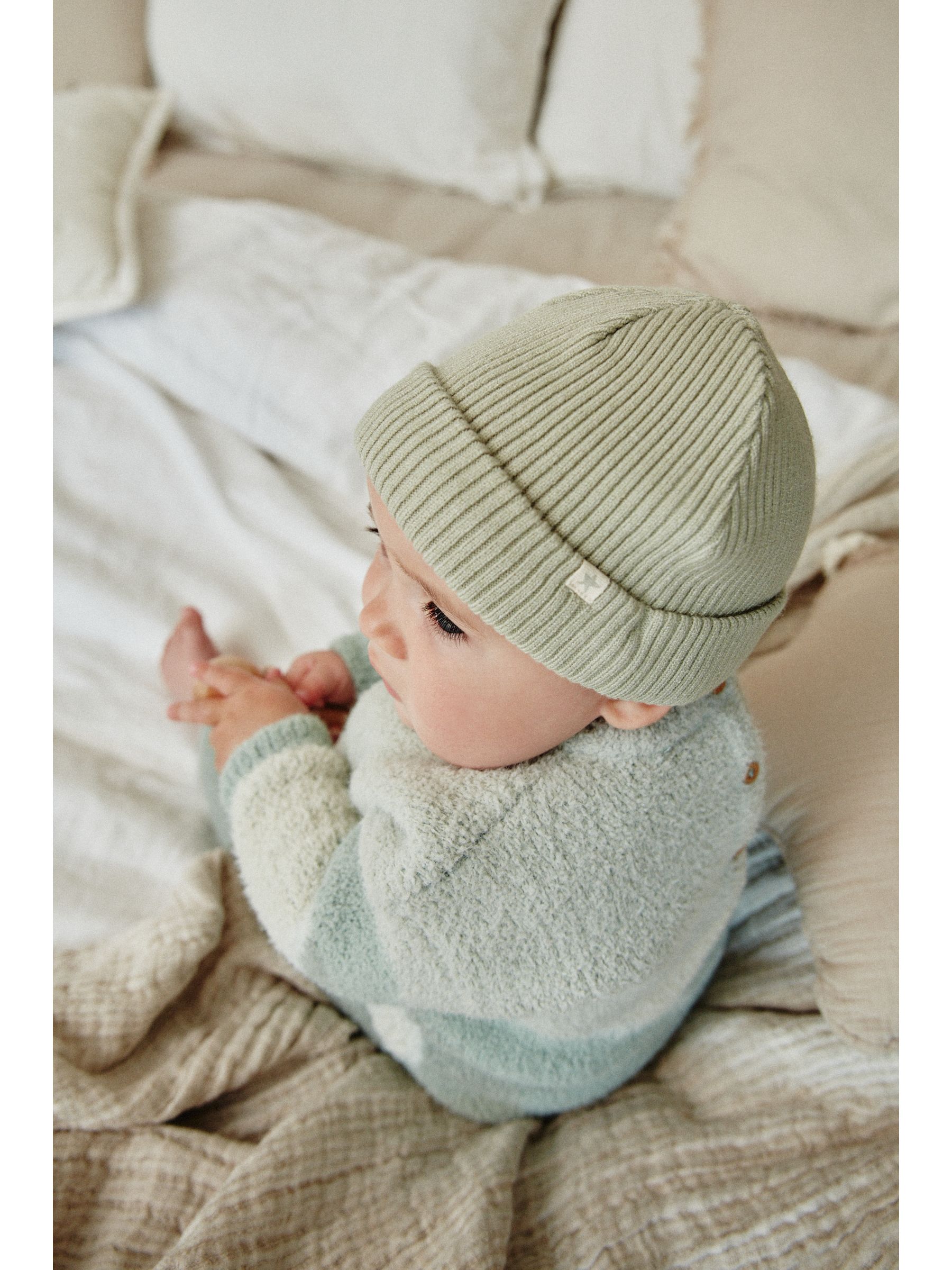 Buy Rust Brown/Sage Green Baby Beanie Hats 2 Pack (0mths-2yrs) from the Next UK online shop
