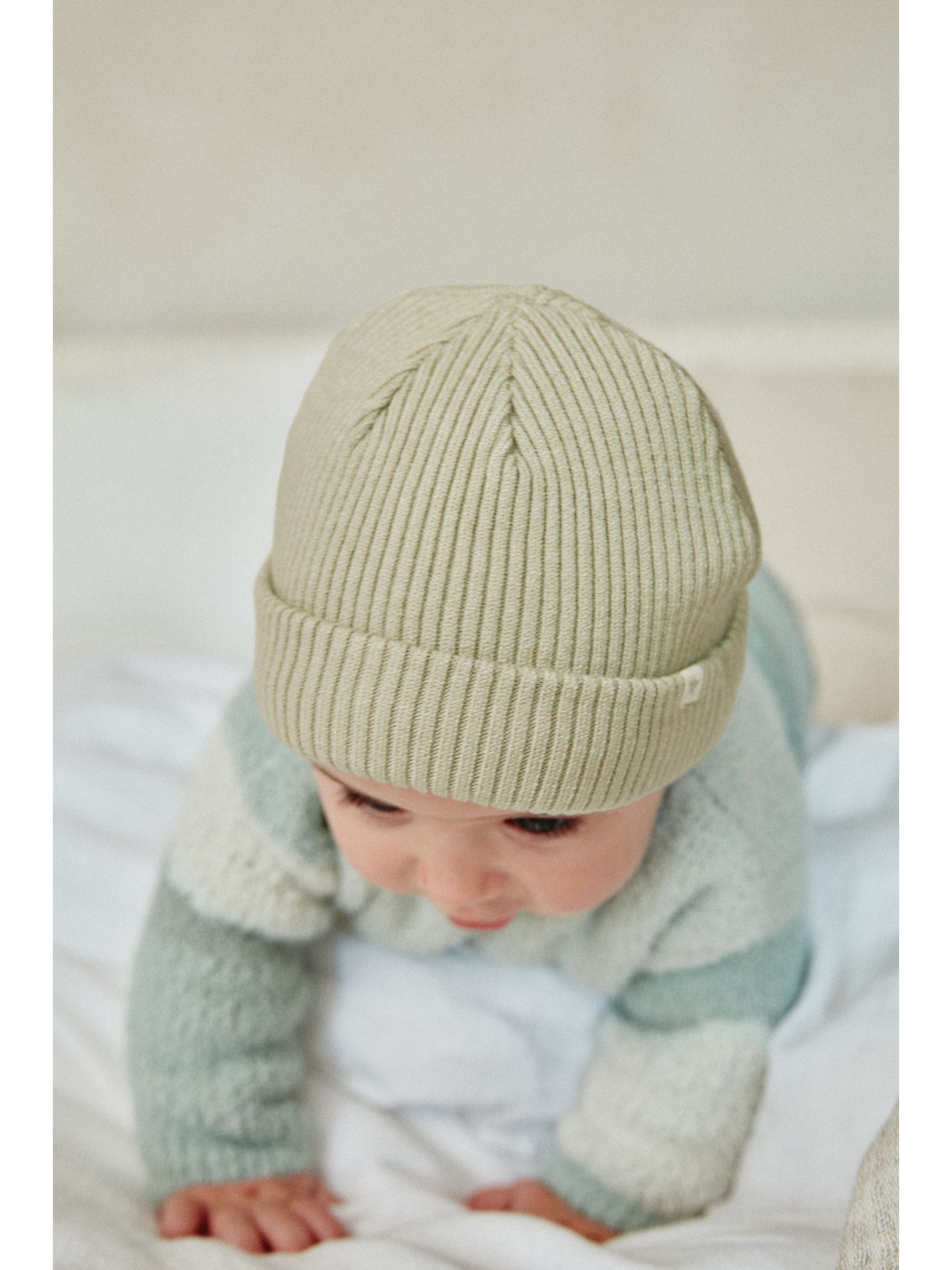 Buy Rust Brown/Sage Green Baby Beanie Hats 2 Pack (0mths-2yrs) from the Next UK online shop