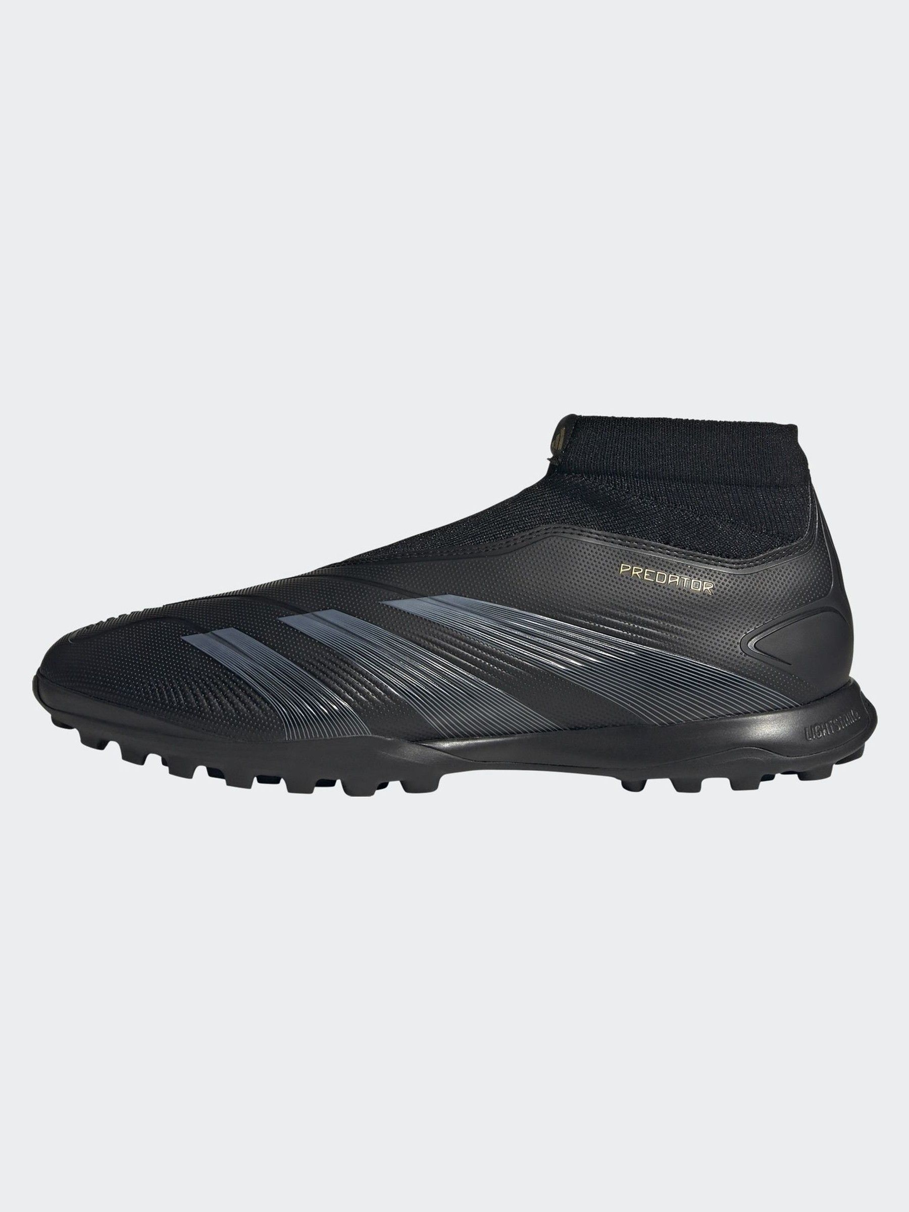 Buy adidas Black/Gold Predator League Laceless Turf Football Boots from ...
