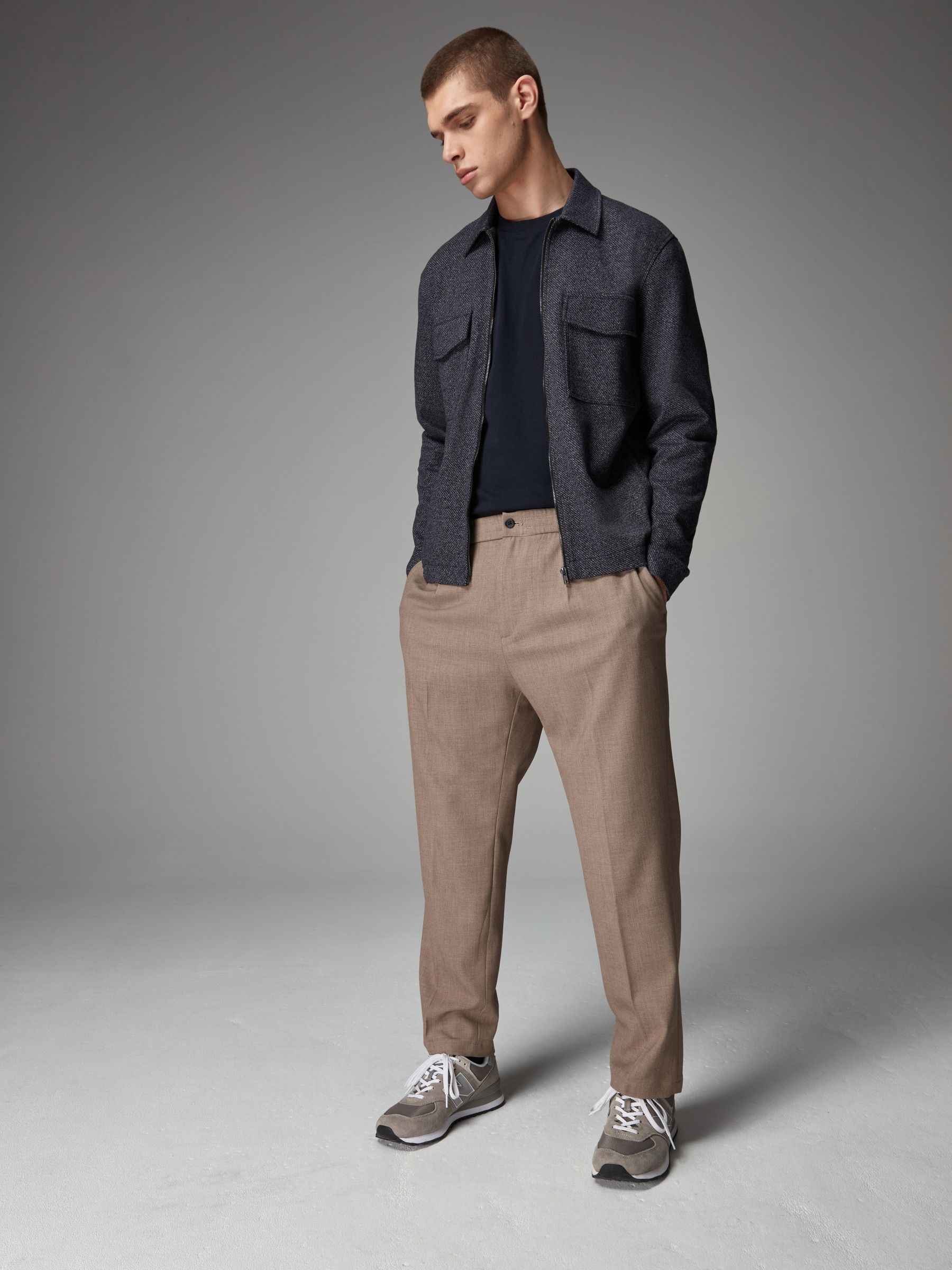 Buy Blue Marl EDIT Jersey Shacket from the Next UK online shop