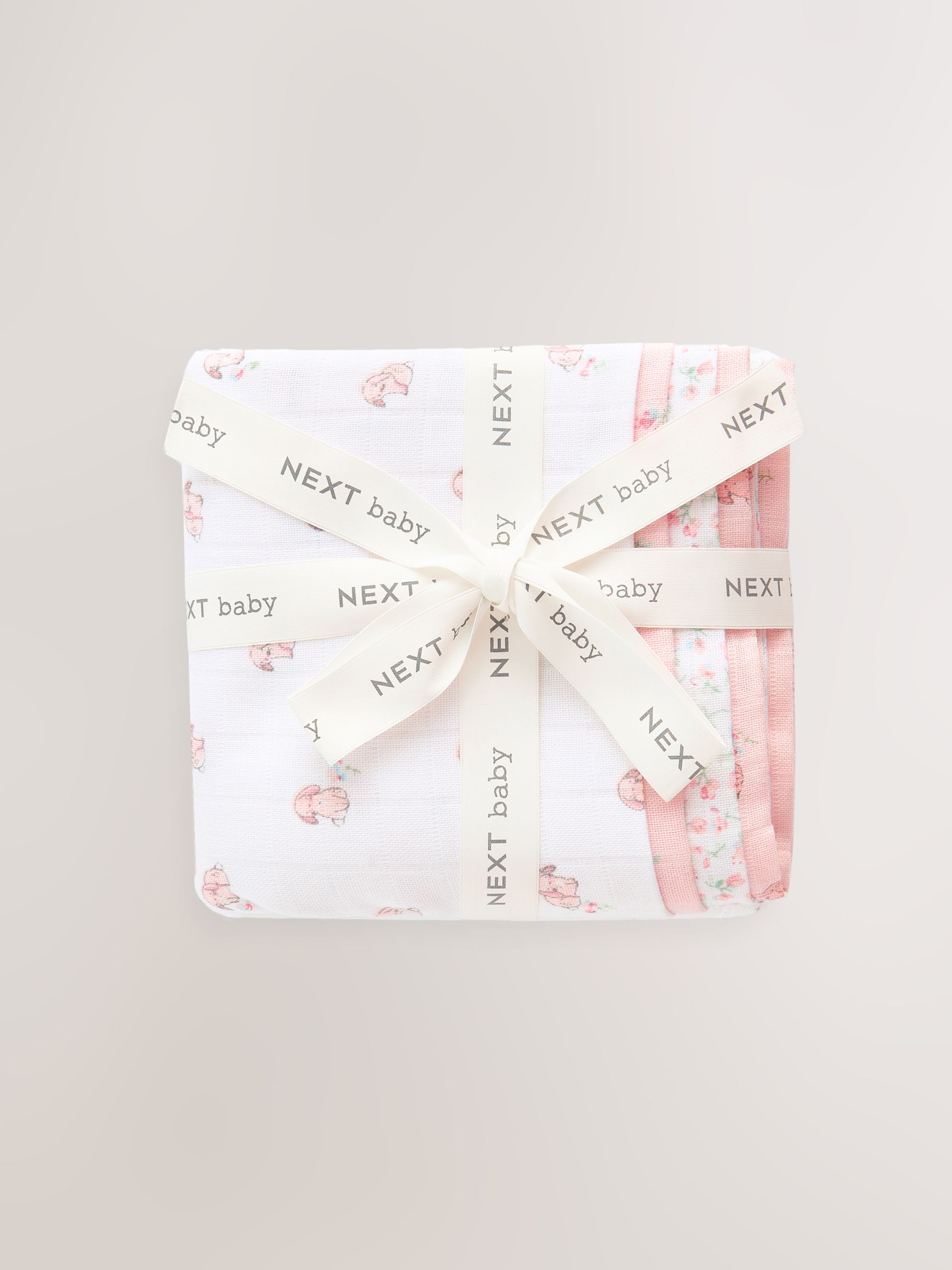 Buy Pink Bunny Baby Muslins Cloths 4 Pack from the Next UK online shop