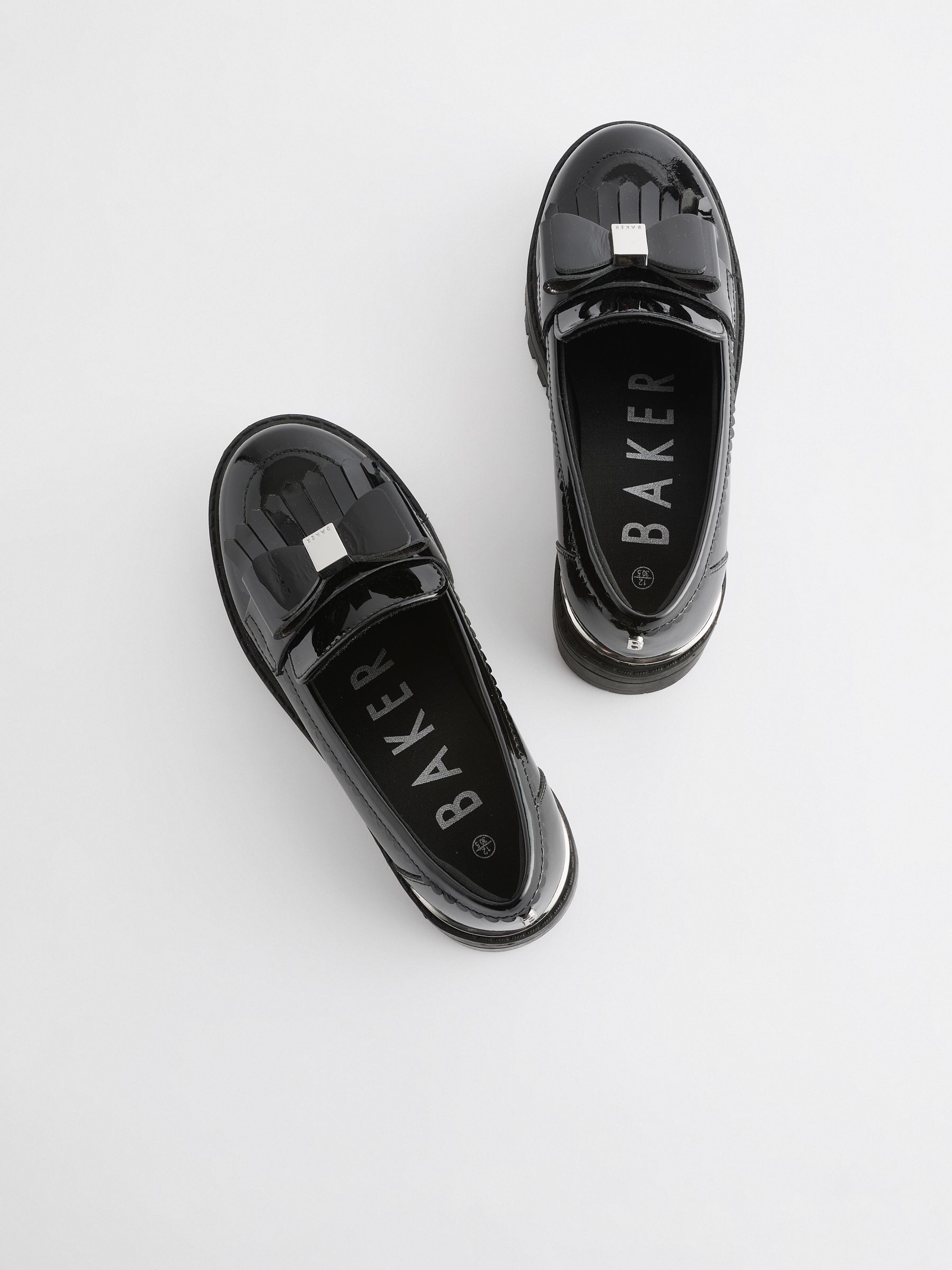 Buy Baker by Ted Baker Girls Black Loafer Shoes with Bow from the Next ...