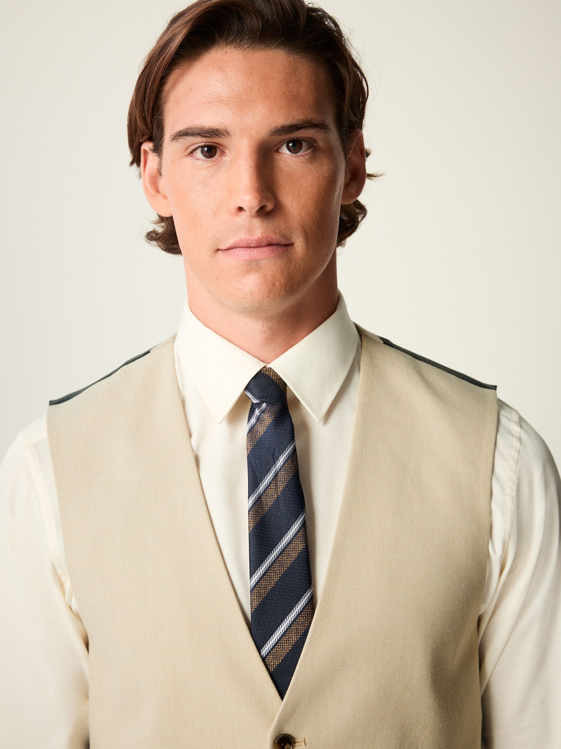 Buy Neutral Flannel Suit Waistcoat from the Next UK online shop