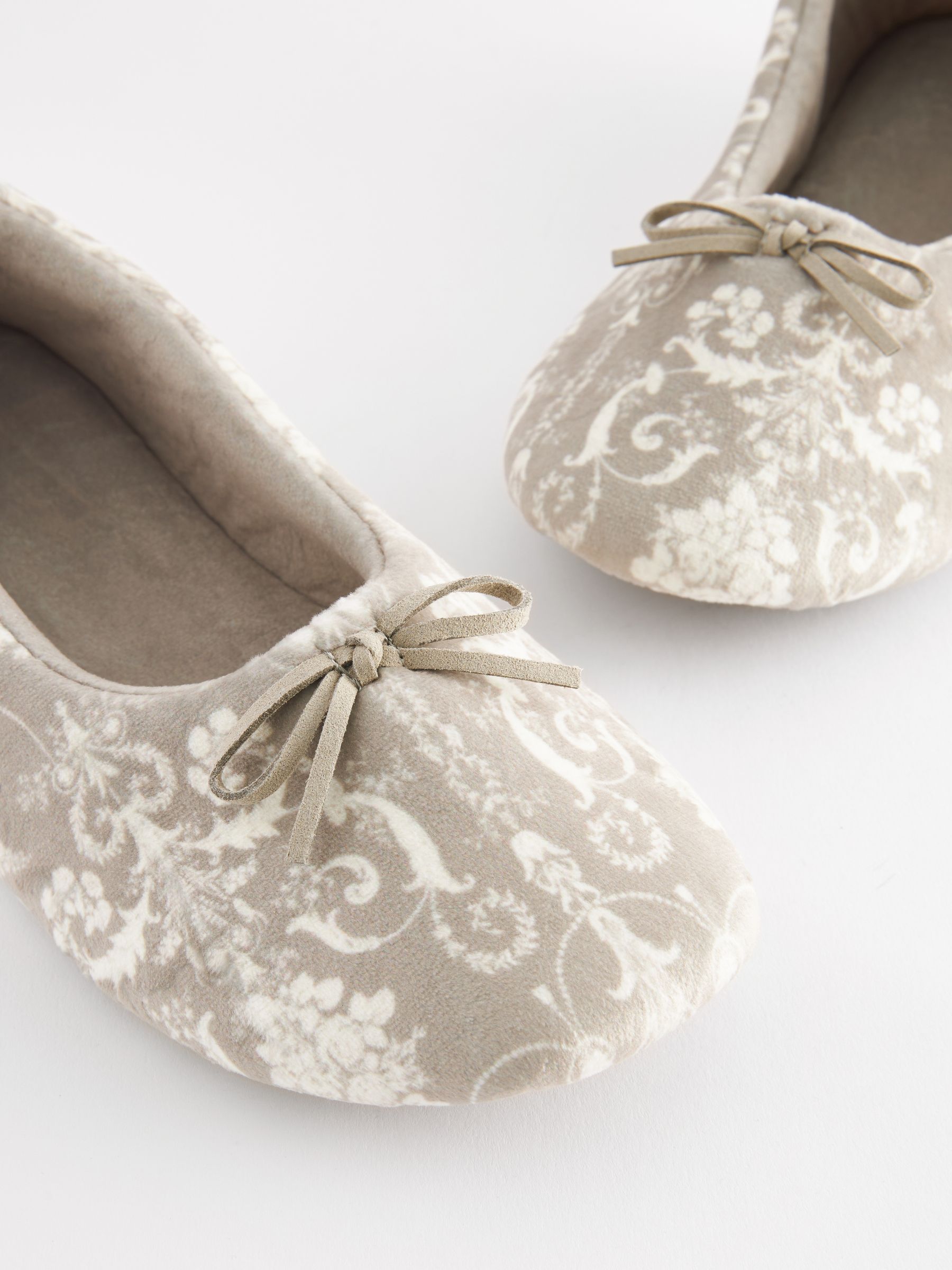 Buy Laura Ashley Mink Brown Ballet Slippers from the Next UK online shop