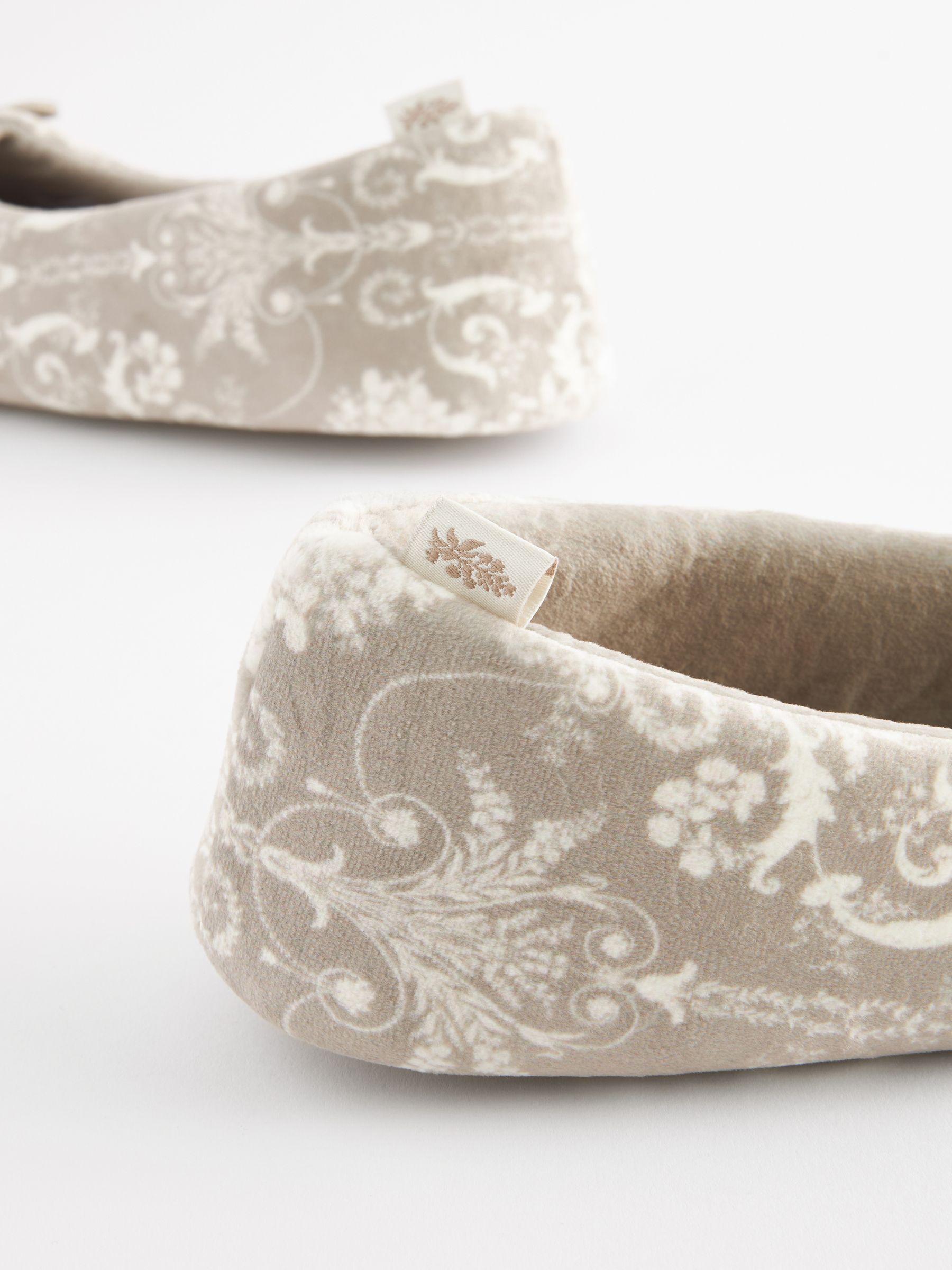 Buy Laura Ashley Mink Brown Ballet Slippers from the Next UK online shop