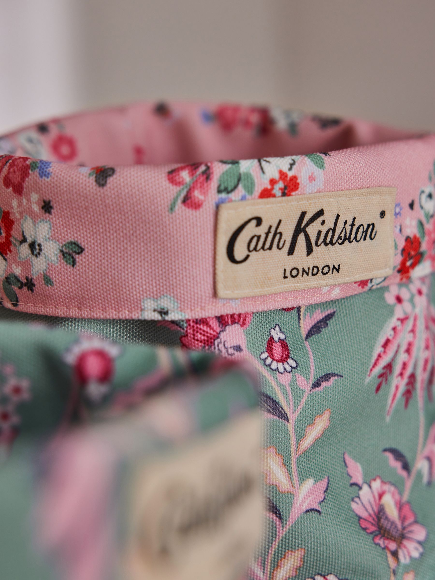 Buy Cath Kidston Set of 2 Green/Pink Floral Reversible Storage Bags ...