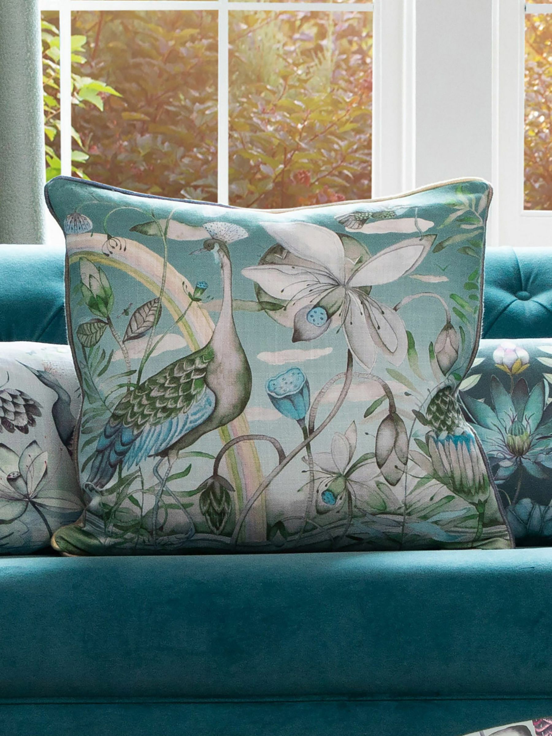 Buy Voyage Emerald Luan Animal Piped Cord Cushion from the Next UK ...