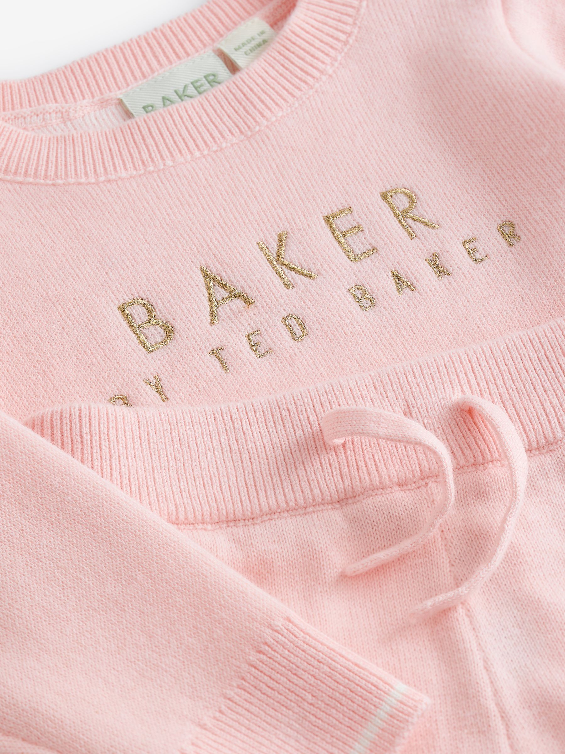 Buy Baker by Ted Baker 2 Piece Pink Knitted Top and Joggers Set from ...