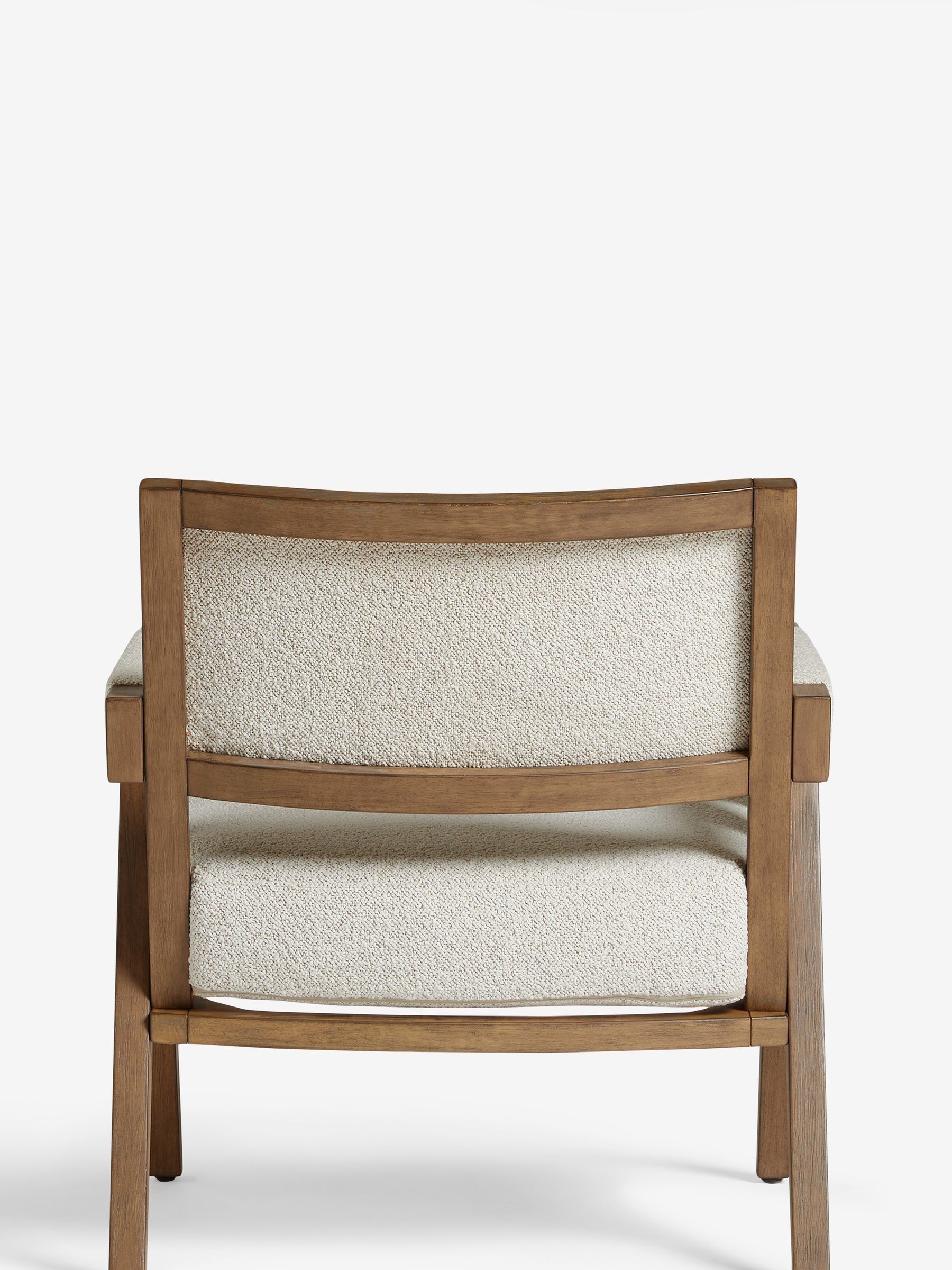 Buy Bronx Frame, Casual Boucle Light Natural Abe Wooden Accent Chair ...
