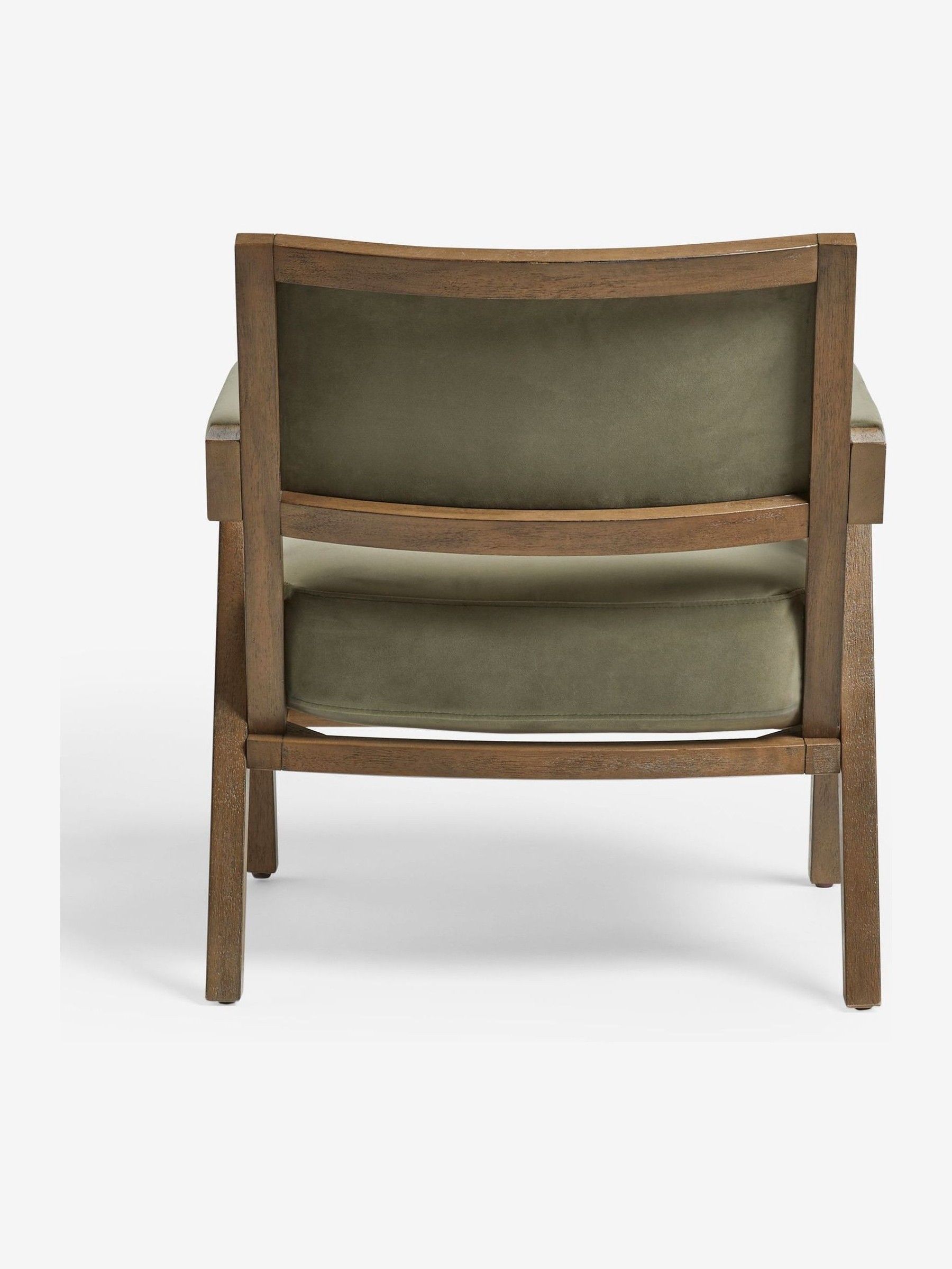 Buy Bronx Frame, Soft Velvet Sage Green Abe Wooden Accent Chair from ...