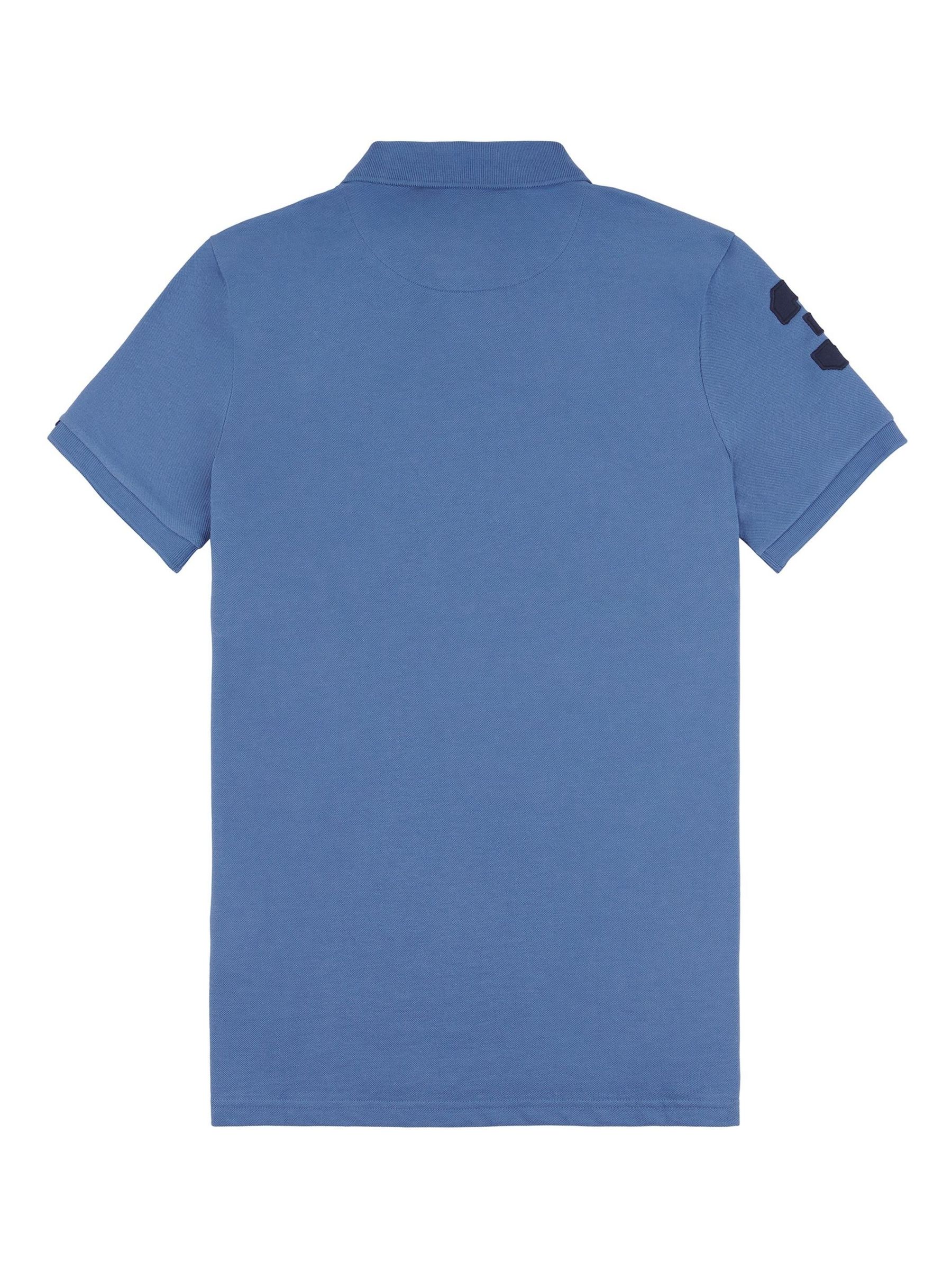 Buy U.S. Polo Assn. Sky Blue Regular Fit Mens Player 3 Pique 100% ...